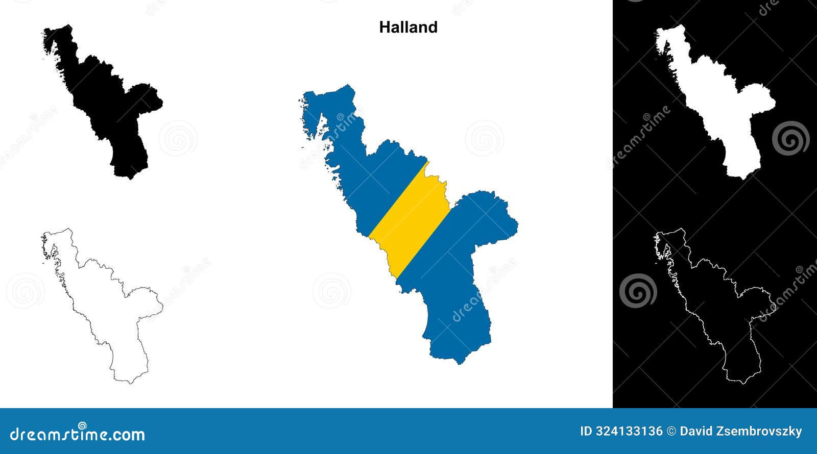 Halland County Counties Of Sweden, Kingdom Of Sweden Map Vector ...