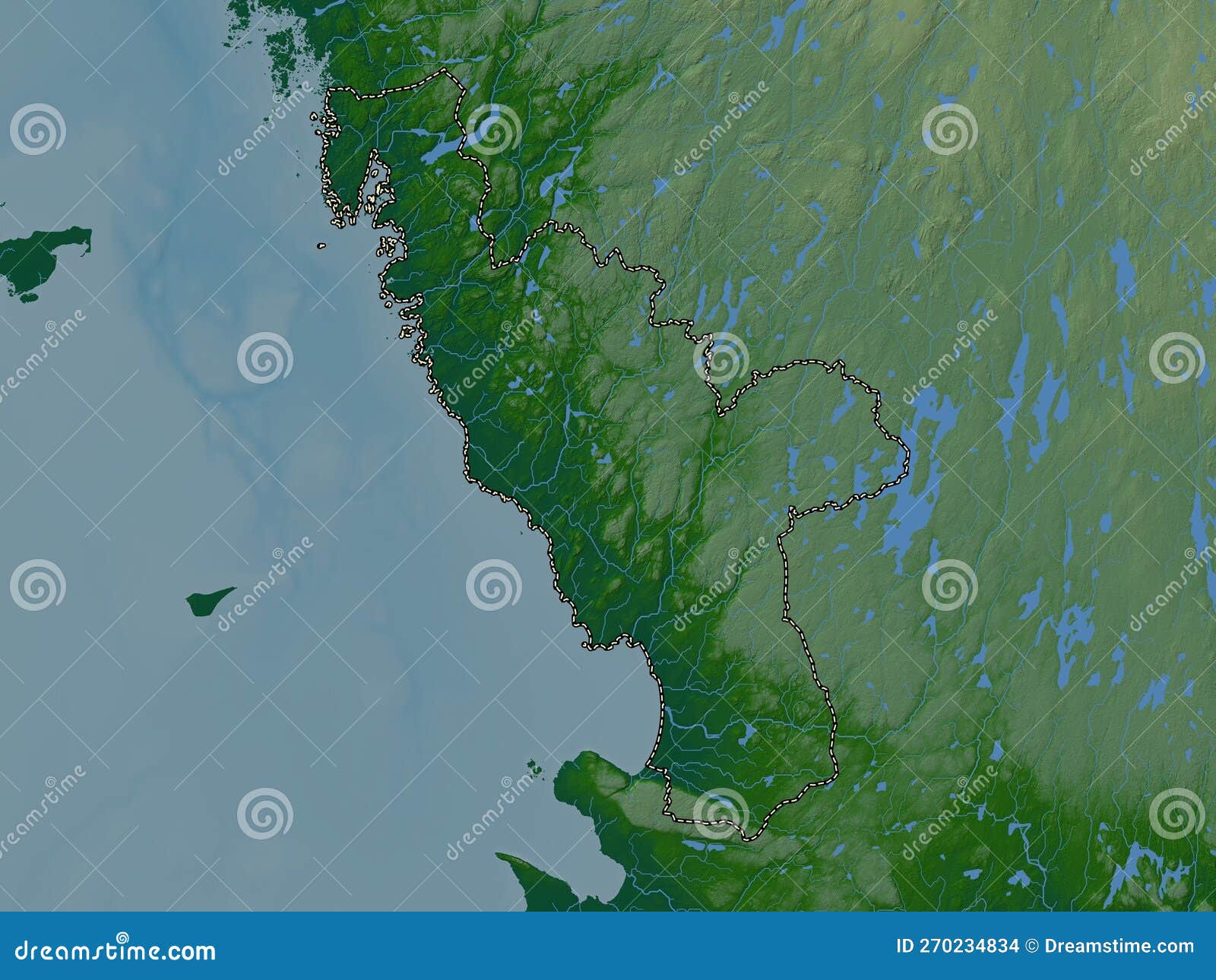 Halland, Sweden. Physical. No Legend Stock Illustration - Illustration ...