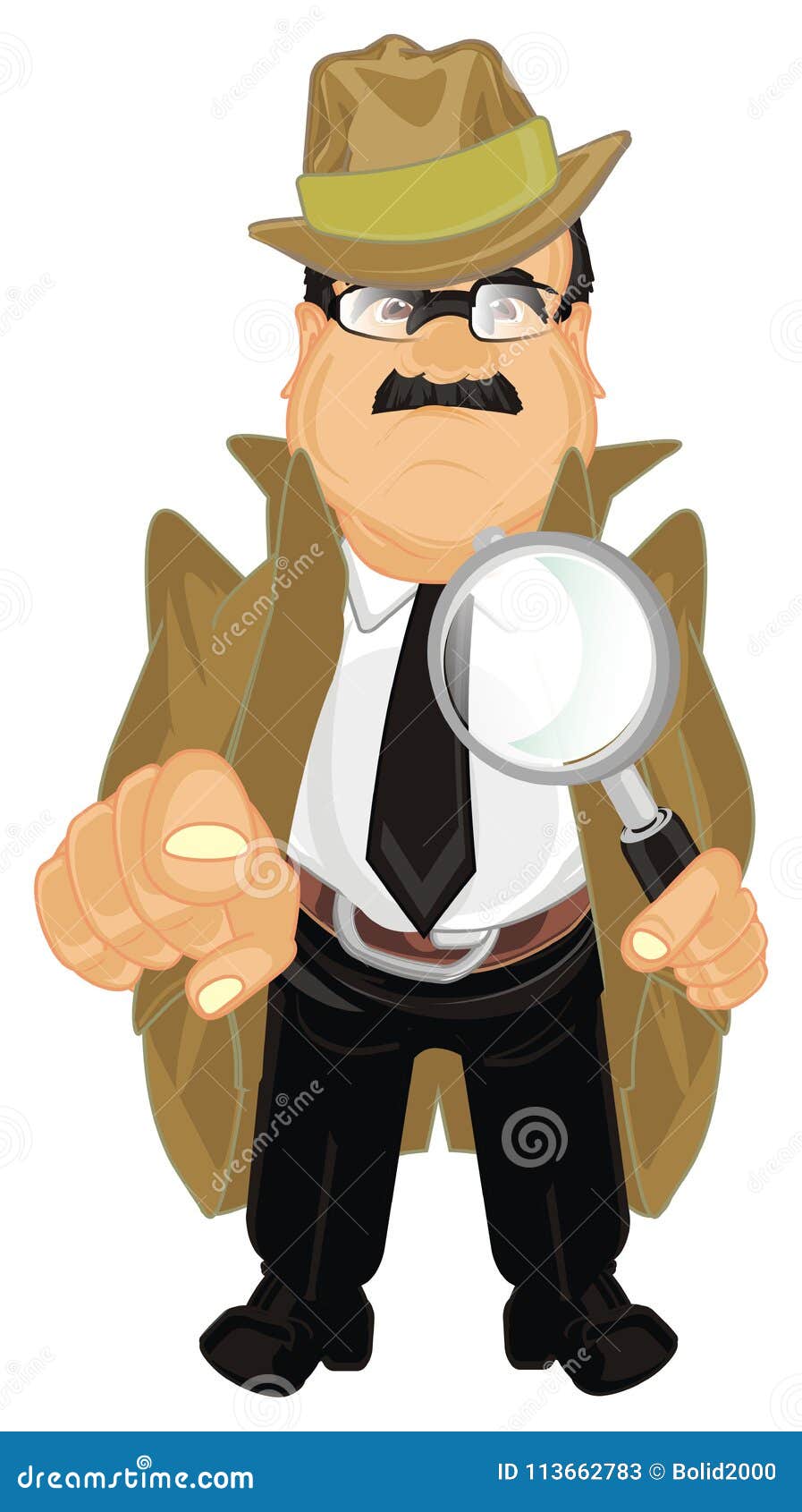 Hallazgo detective usted stock de ilustración. Ilustración de ...