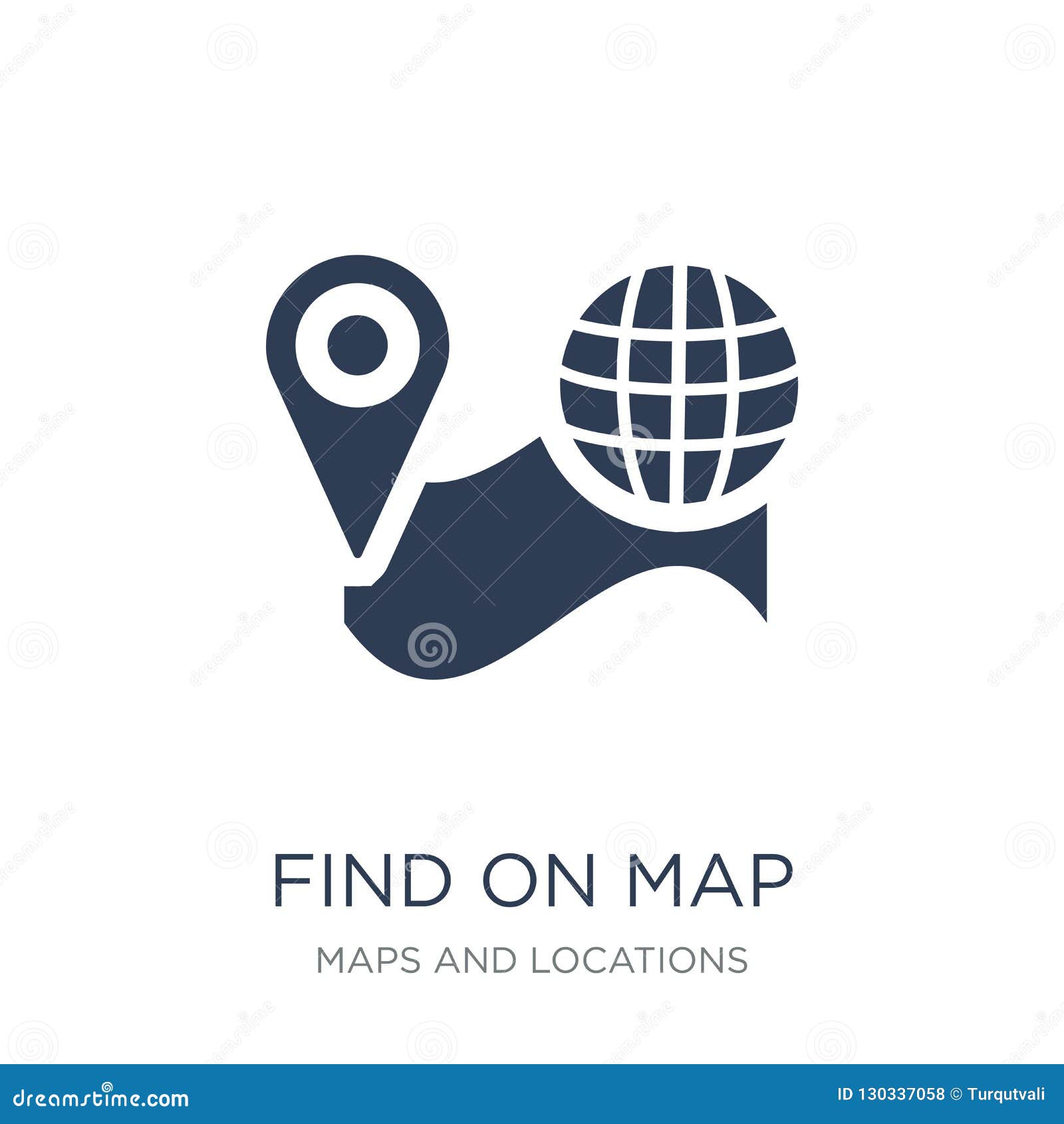 Hallazgo En Icono Del Mapa Hallazgo Plano De Moda Del Vector En Icono ...