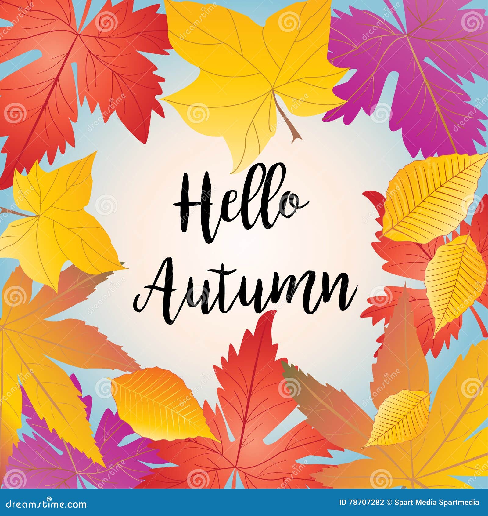 Hallo Herbst vektor abbildung. Illustration von abdeckung - 78707282