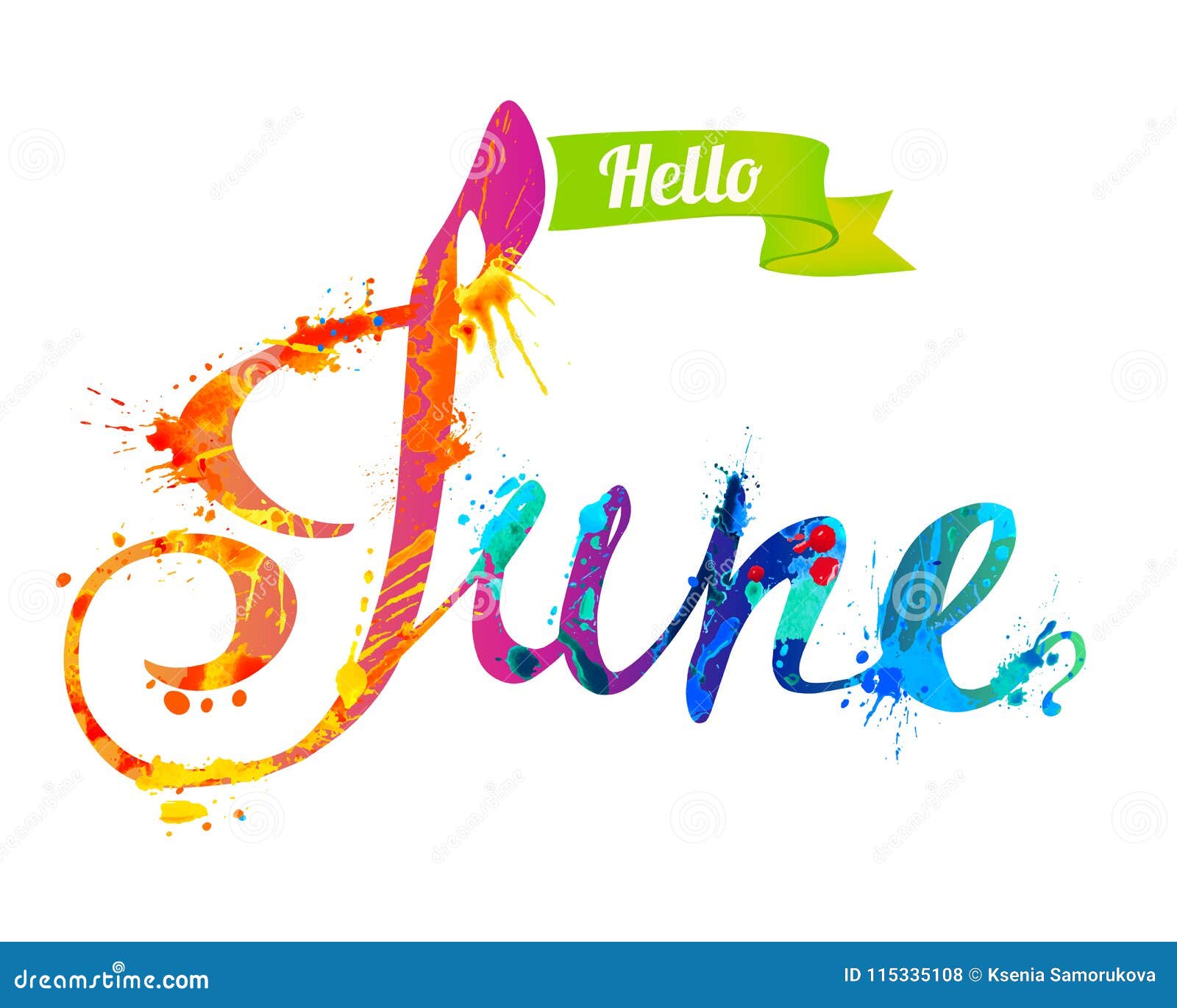 Hallo Juni Handschriftliches Wort Vektor Abbildung - Illustration von ...