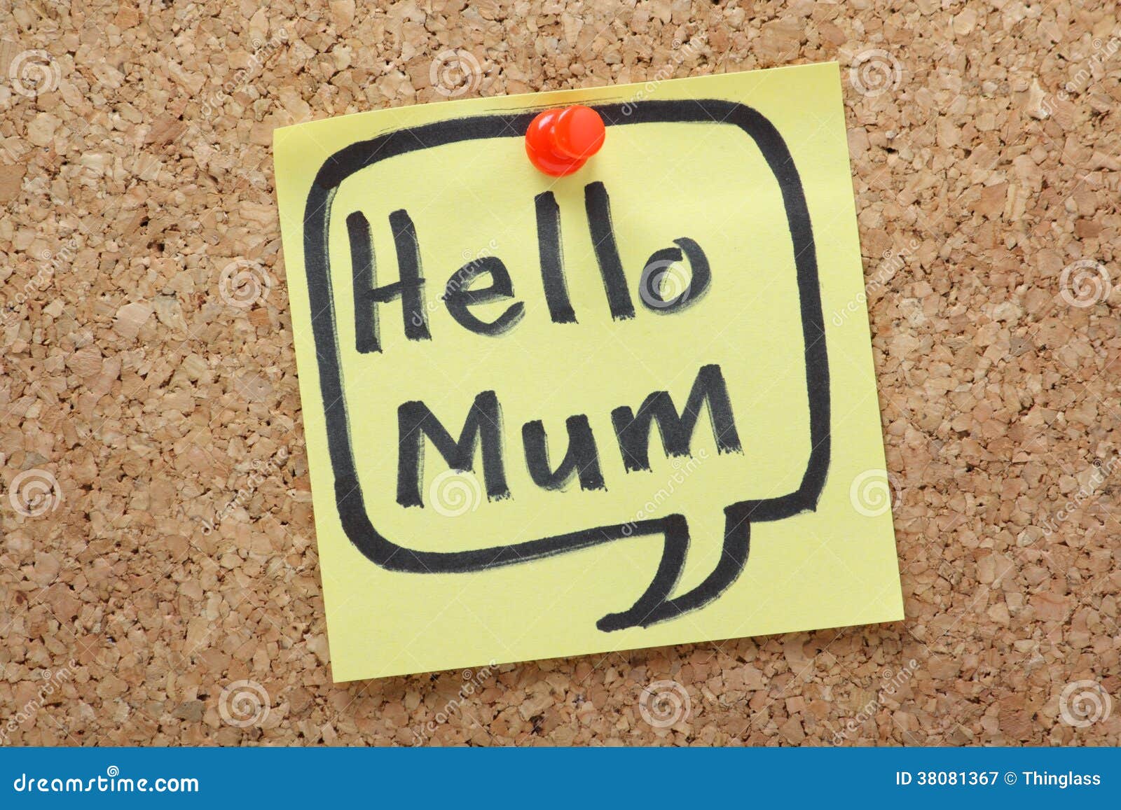 Hallo Mama stockbild. Bild von klebrig, kleber, anzeige - 38081367