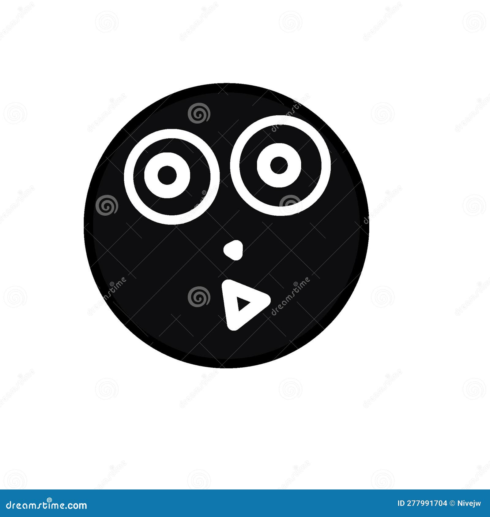 Hallow Emotion Sticker Shock Emoji Stock Illustration - Illustration of ...