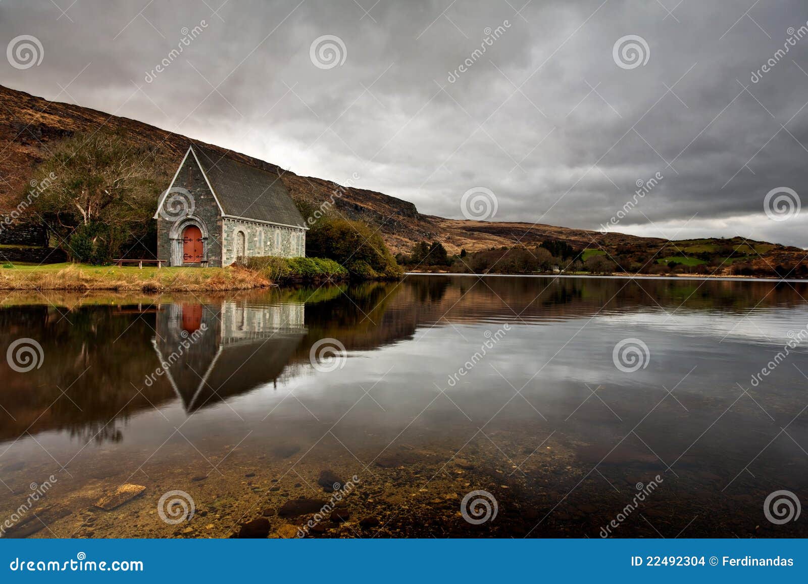 Hallowed Shrine of Saint Finbarr Stock Photo - Image of chapel, lake ...