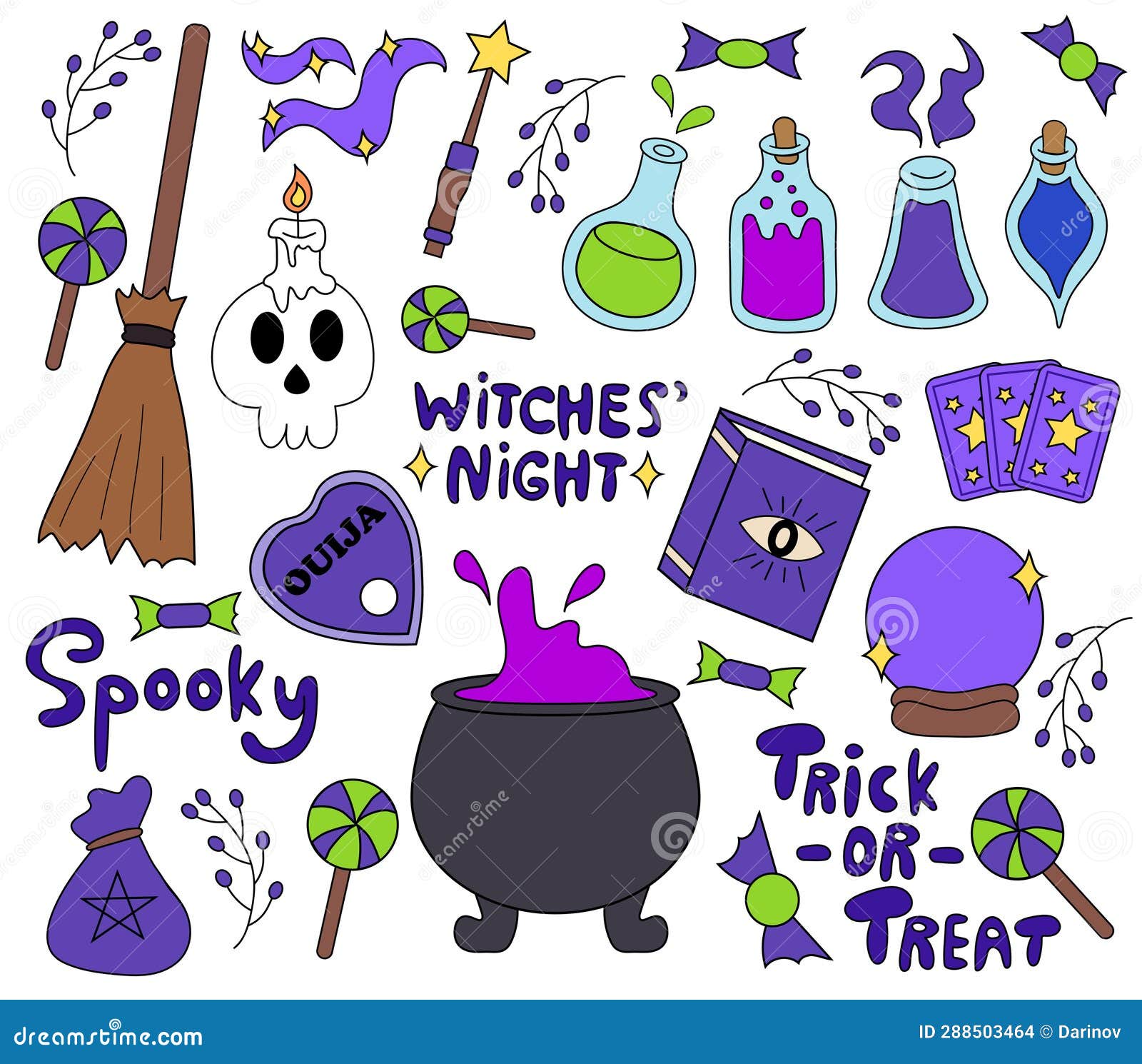 Ouija Magic Spiritual Board Design With Runes And Devil Face On Black ...