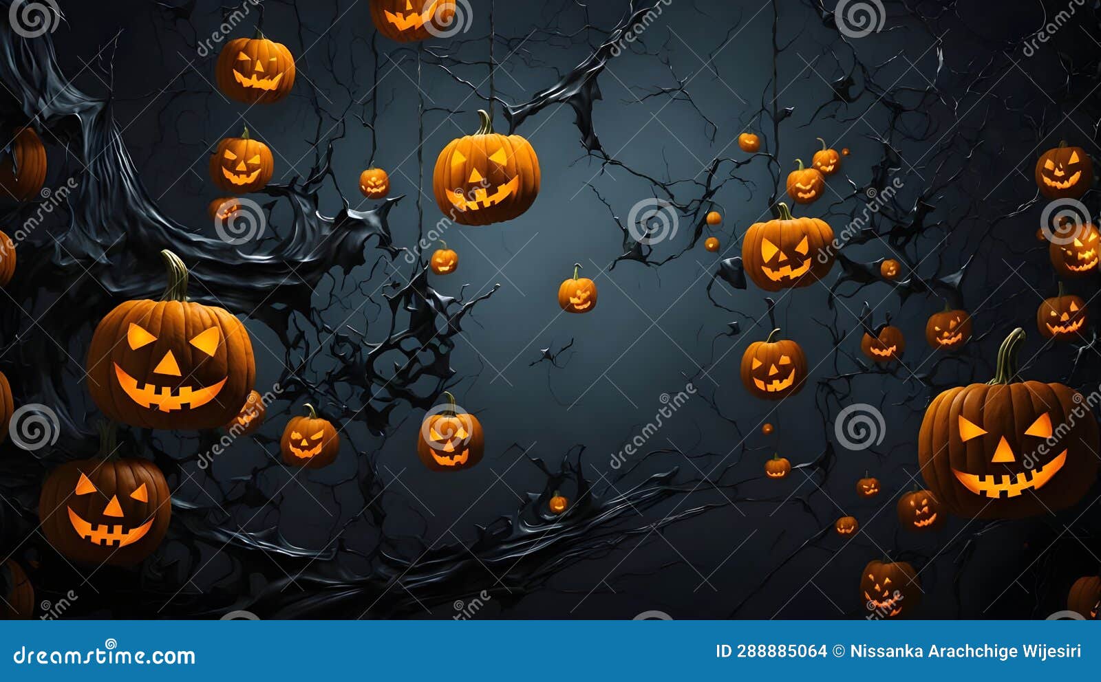 Halloween abstract art stock illustration. Illustration of pumpkin ...