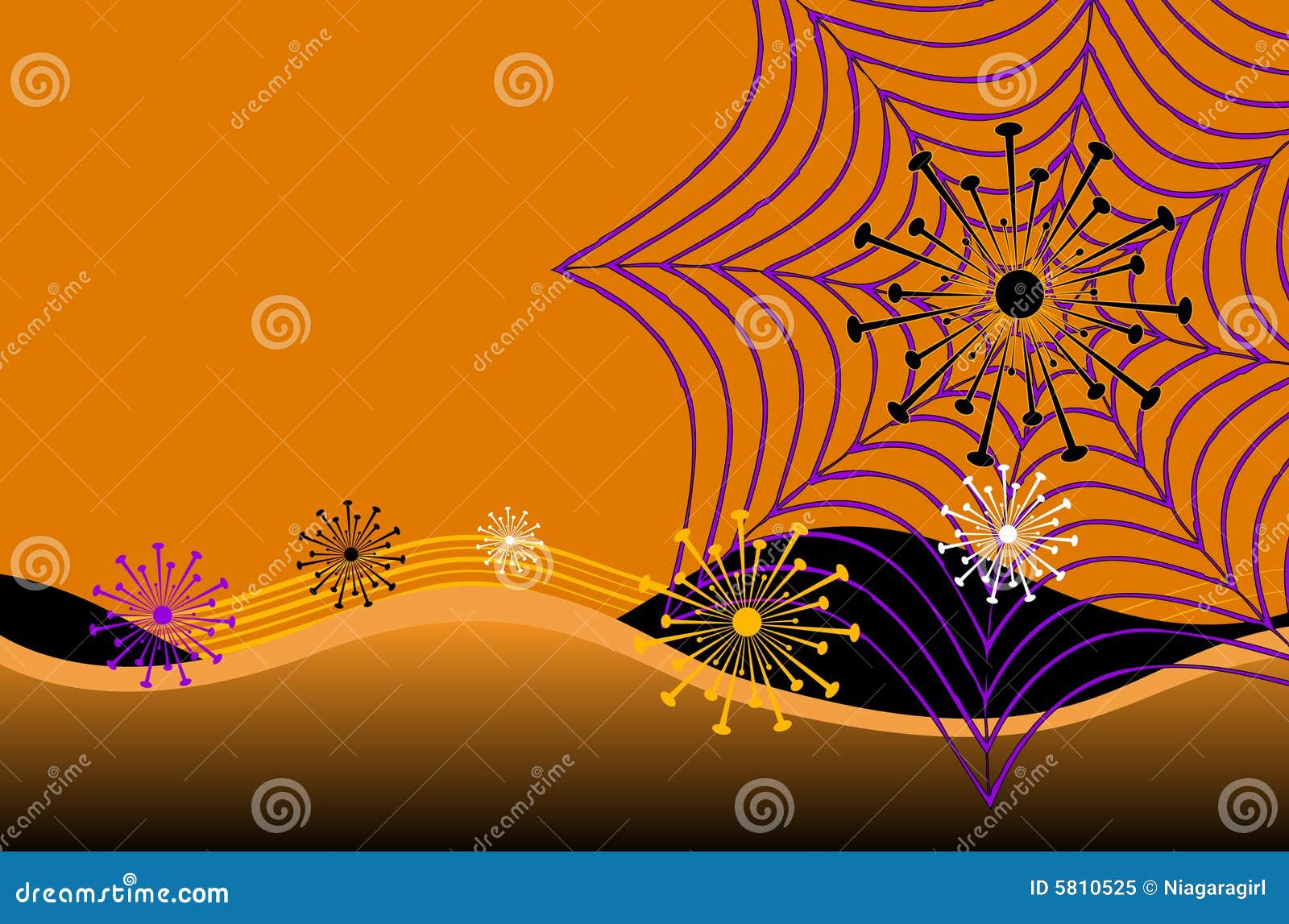 Halloween Abstract Spider Web Stock Vector - Illustration of black ...