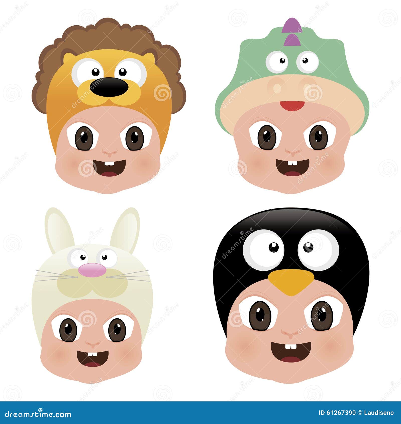 Halloween Baby Masks stock vector. Illustration of october - 61267390