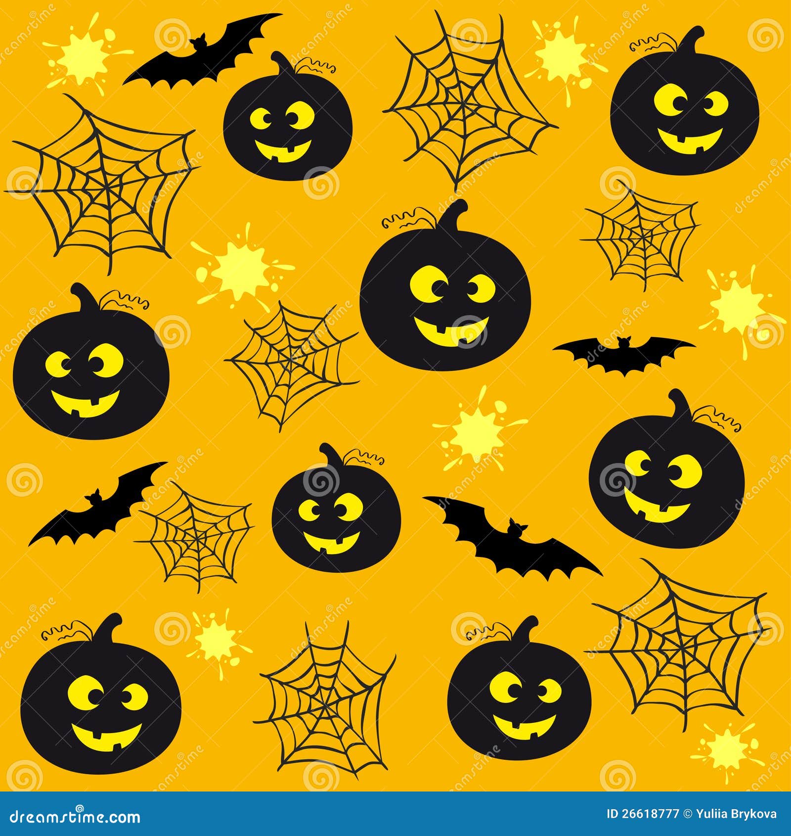 Halloween back 2 stock illustration. Illustration of yellow - 26618777