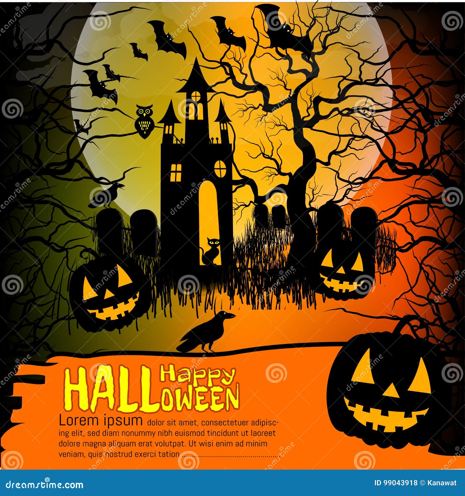 Halloween Background. Abstract Vector Illustration Stock Vector ...