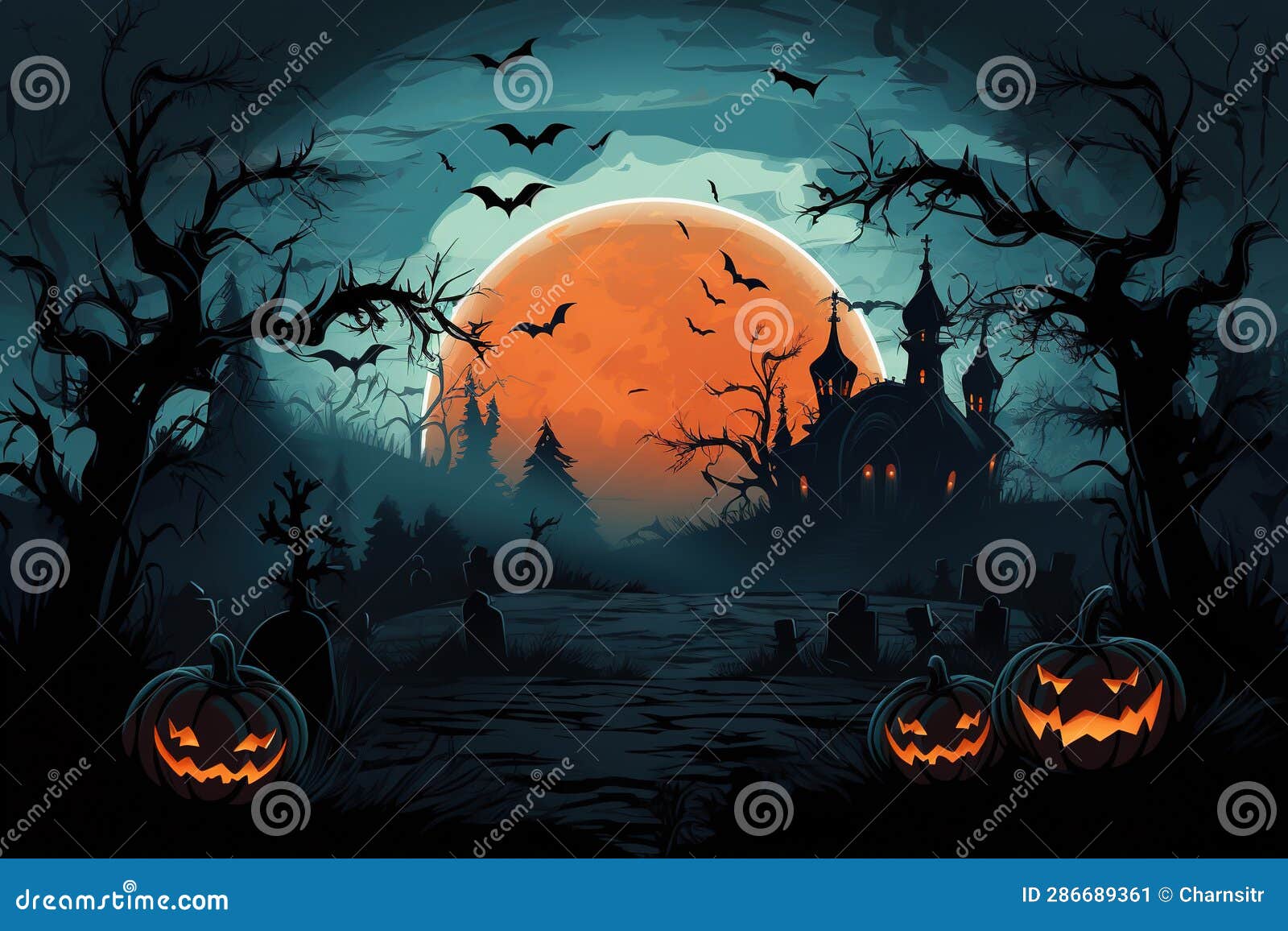 Halloween Background Created with Generative AI Technology Stock ...