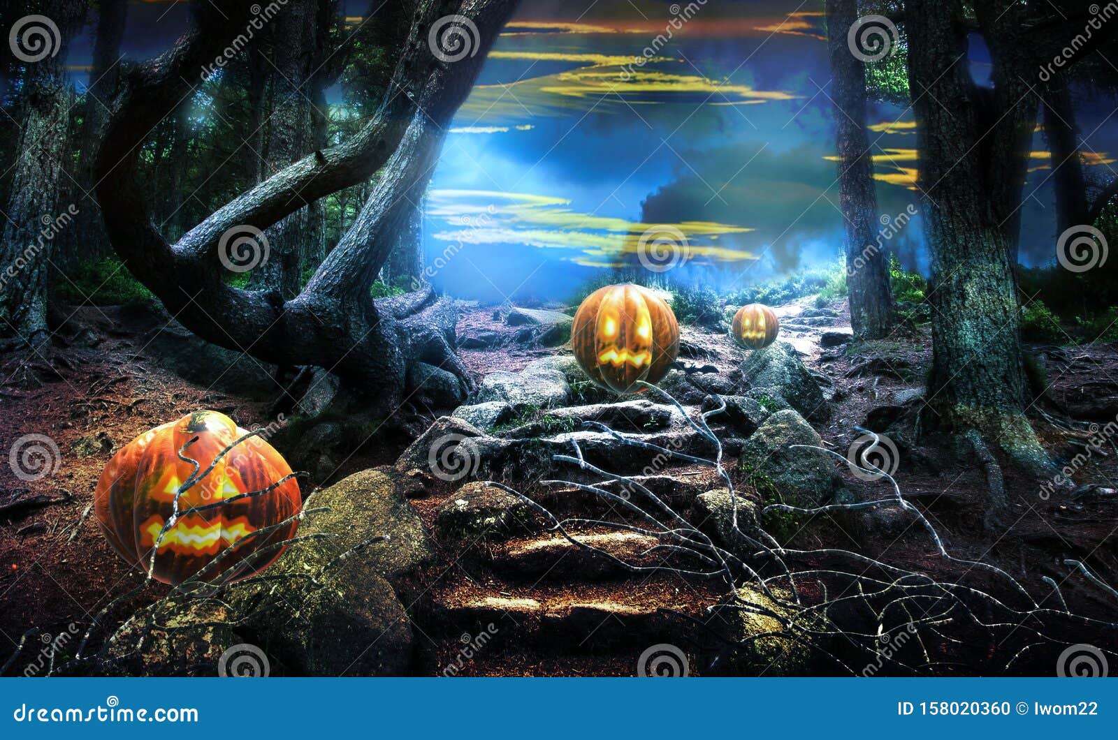Halloween Colorful Background Stock Illustration - Illustration of ...