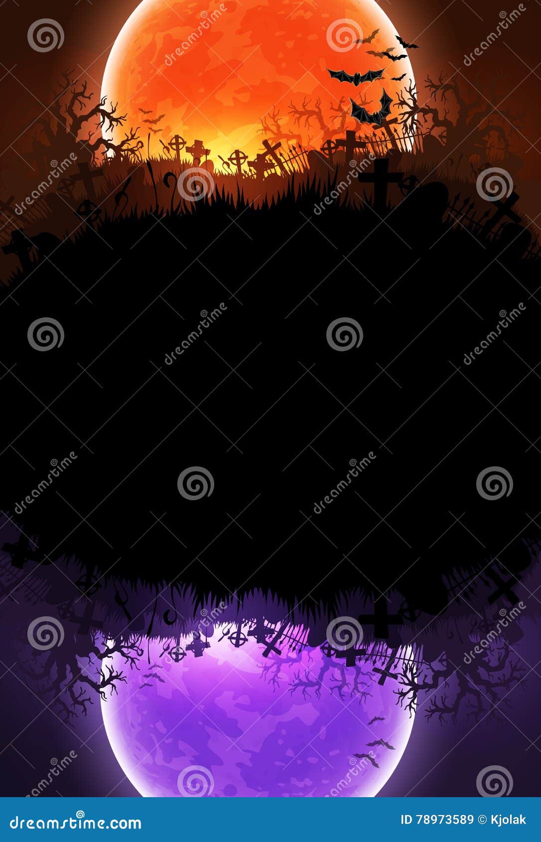 Halloween Background with Moon Stock Vector - Illustration of halloween ...