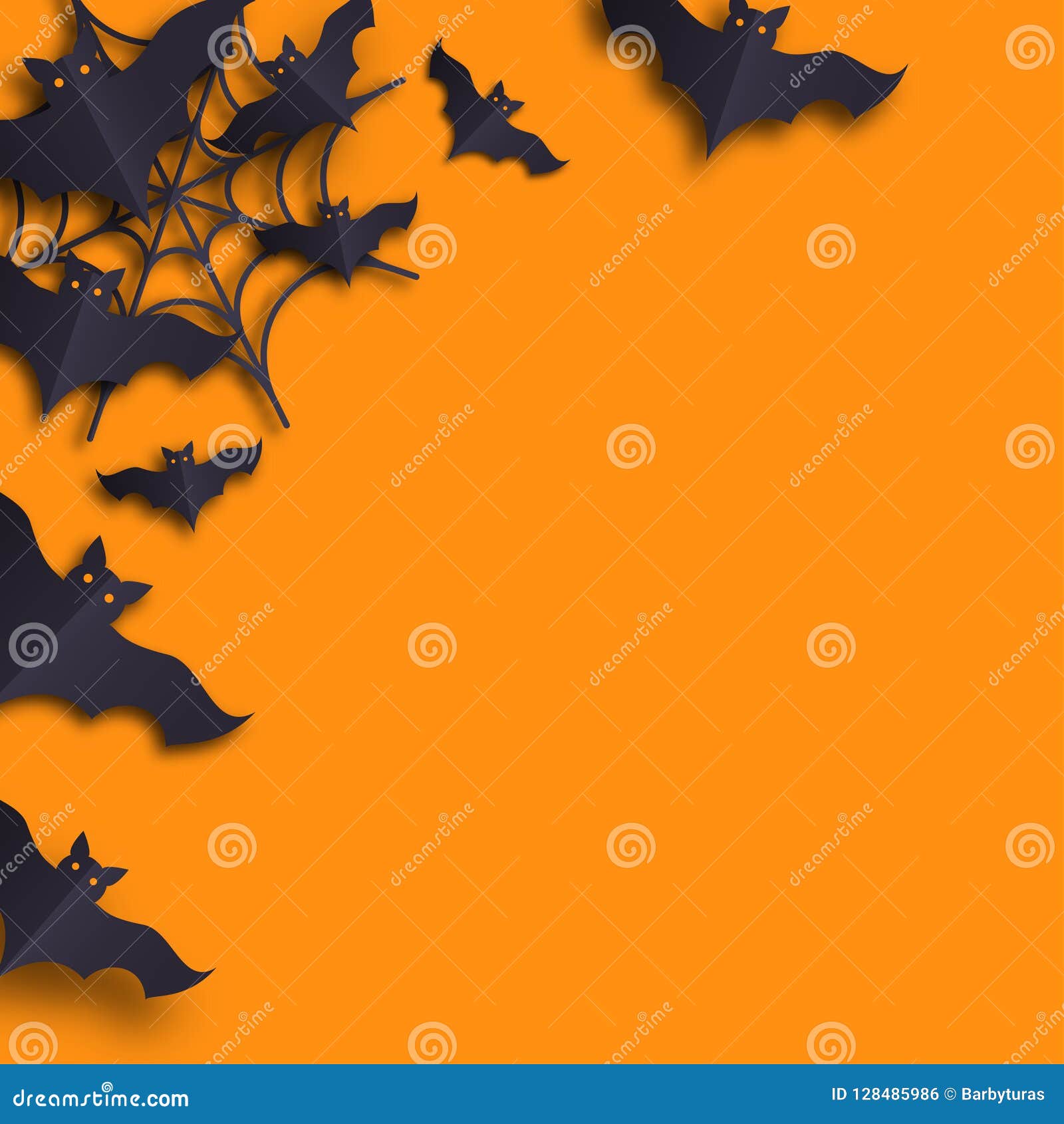 Halloween Background. Paper Style Stock Vector - Illustration of dark ...