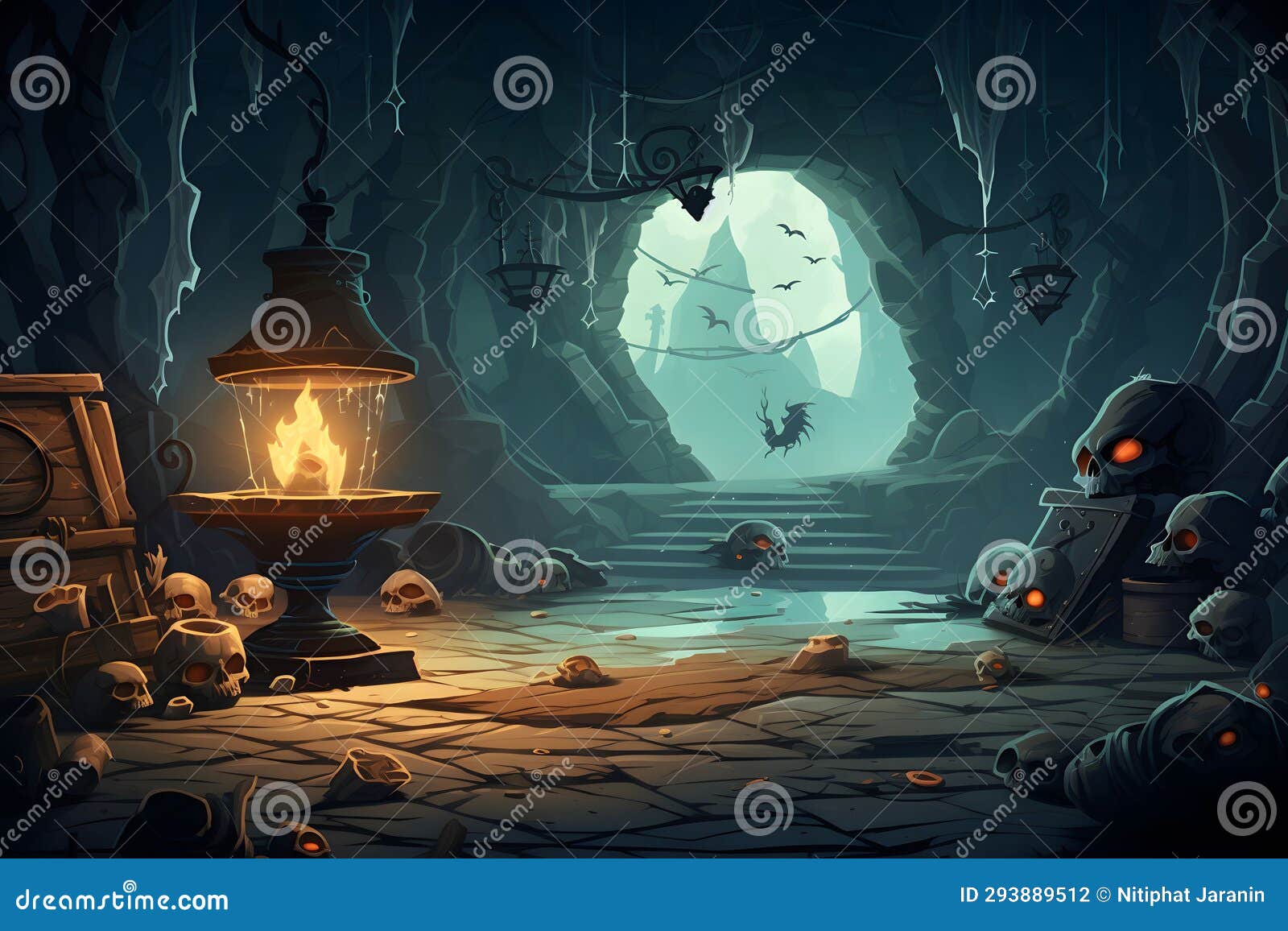 A Halloween Background Portraying a Witch S Lair. Generative Ai.NO.02 ...