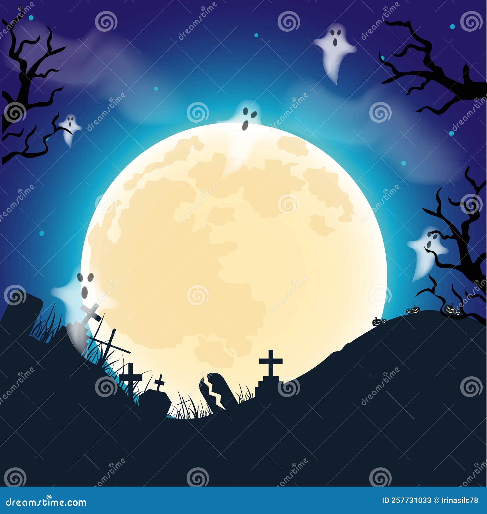 Halloween Background Vector Illustration Stock Vector - Illustration of ...