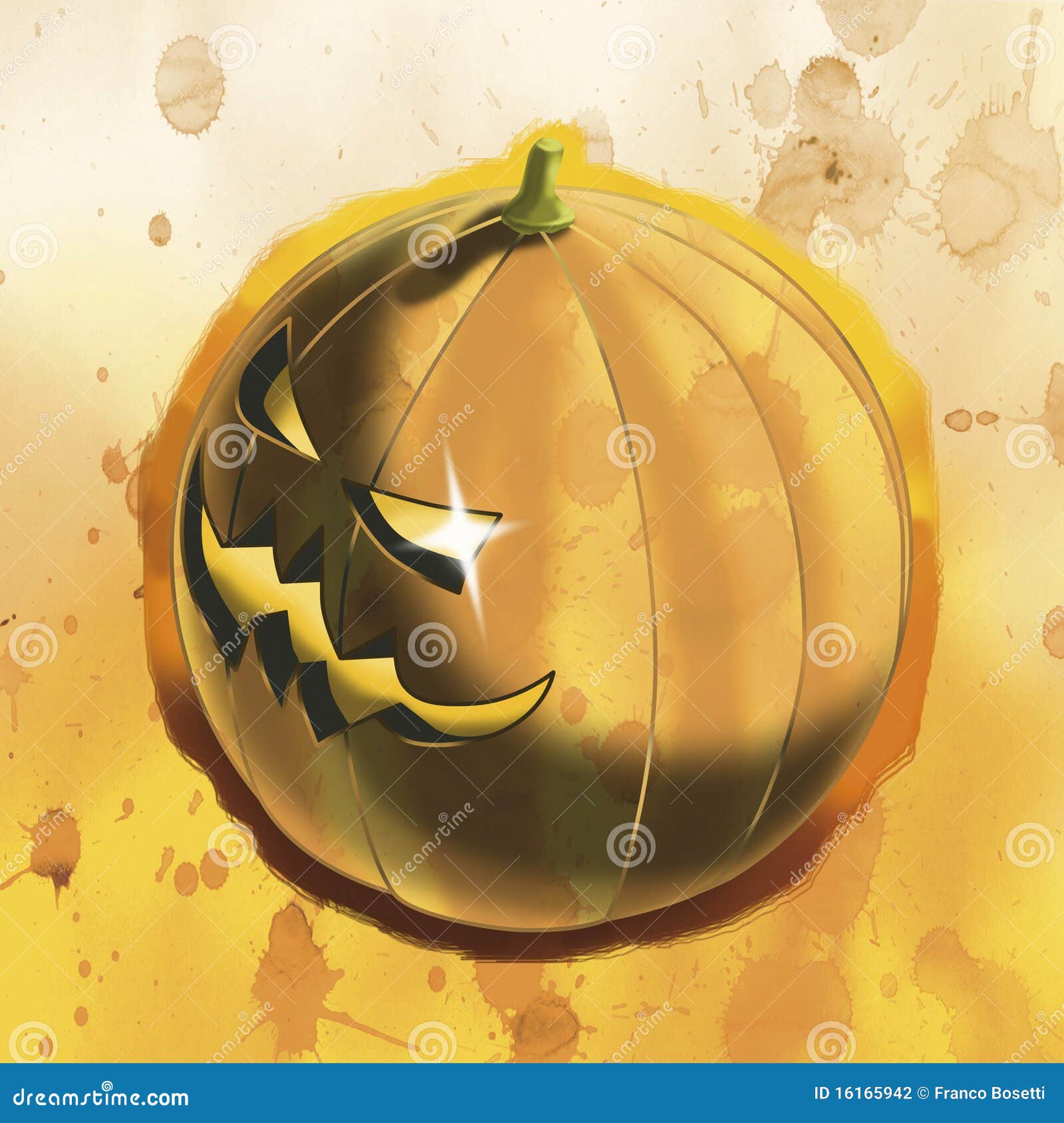 Halloween bad pumpkin stock illustration. Illustration of pumpkin ...