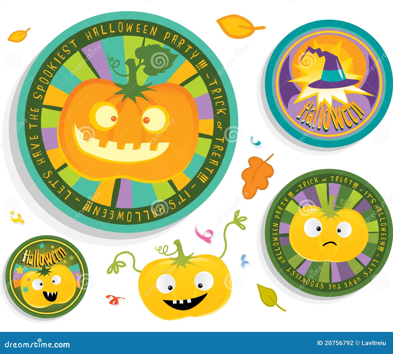 Halloween badges stock vector. Illustration of halloween - 20756792