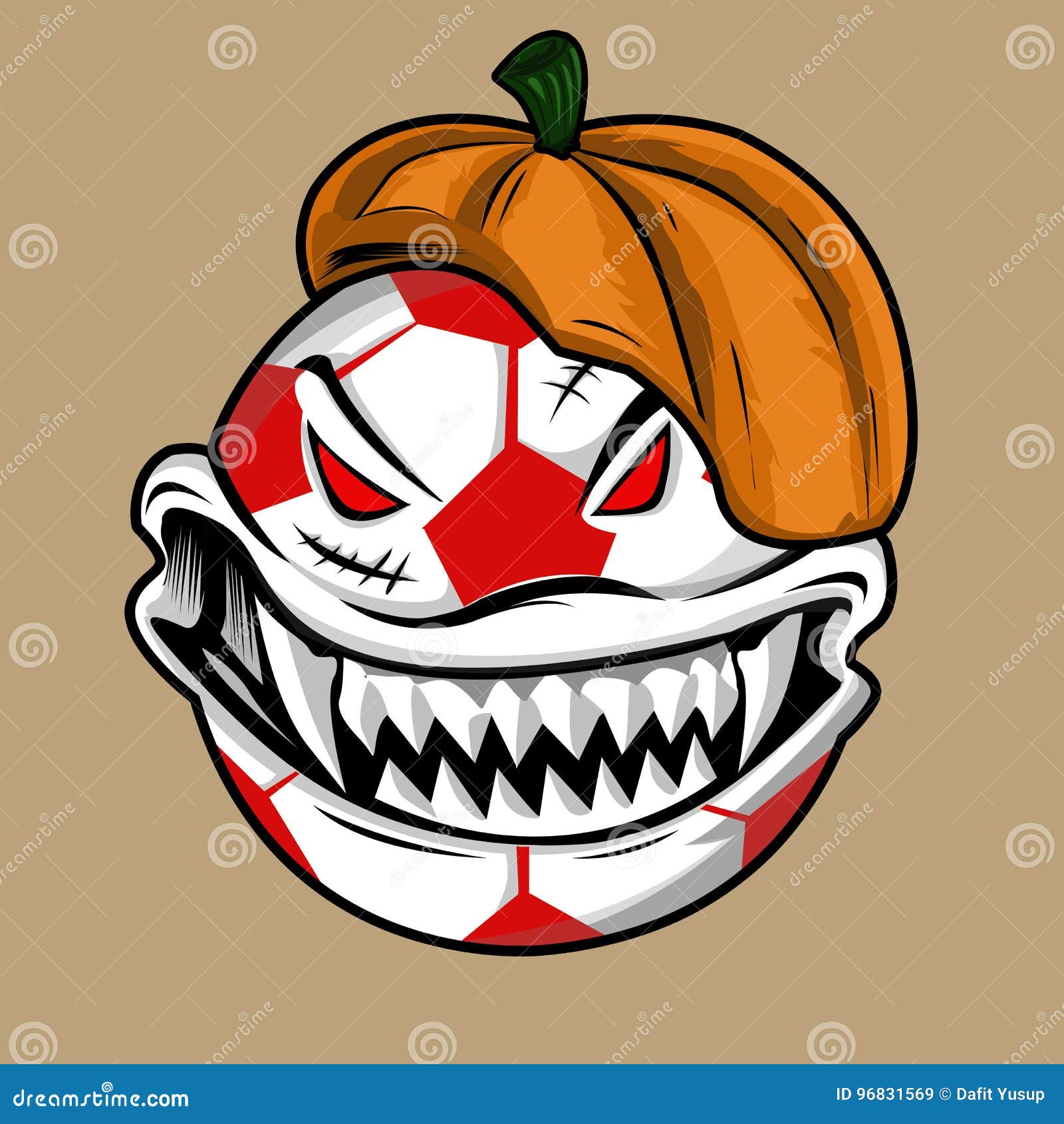 Halloween Ball monster stock illustration. Illustration of black - 96831569