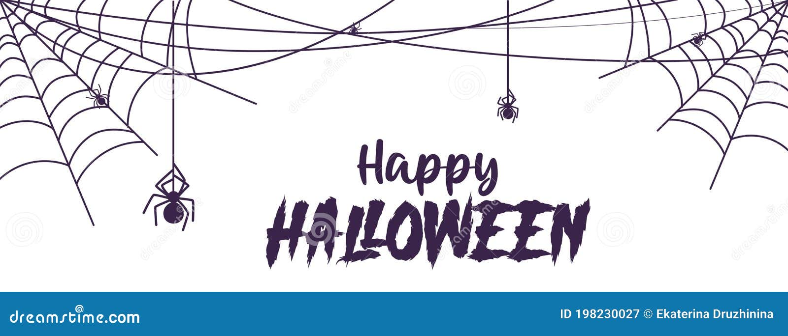 Halloween banner cobweb stock vector. Illustration of corner - 198230027