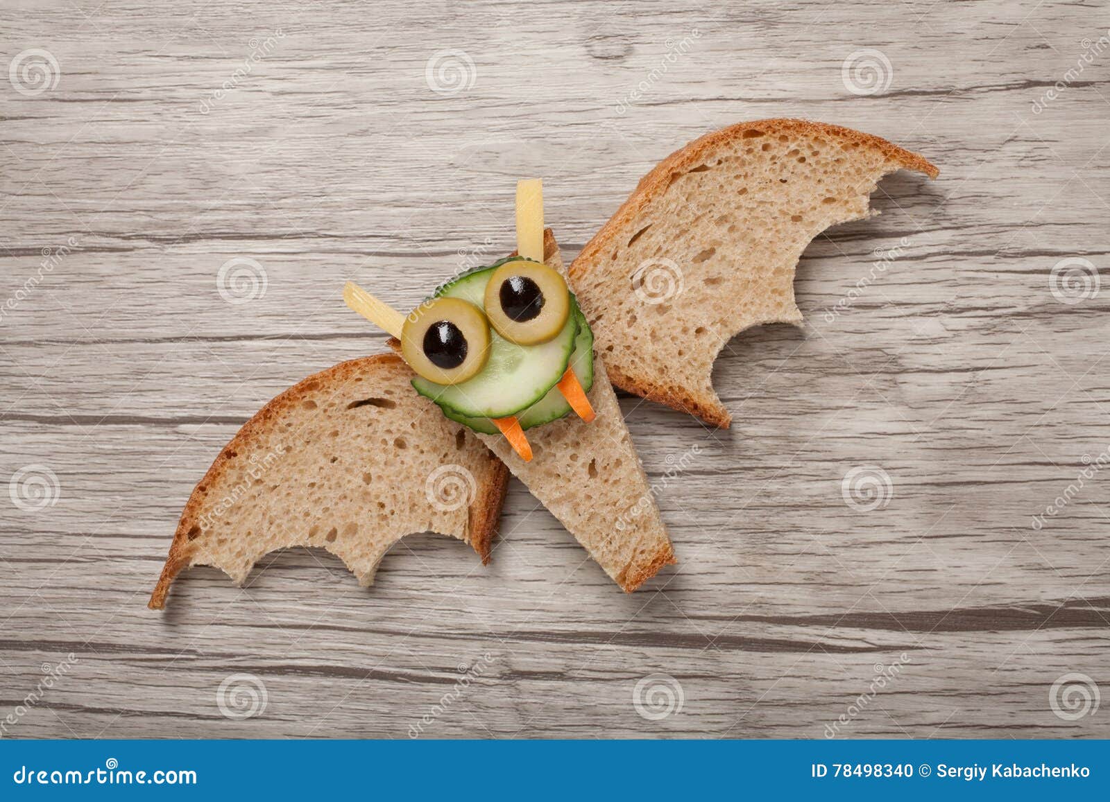Halloween Bat Made of Bread Stock Photo - Image of celebration ...
