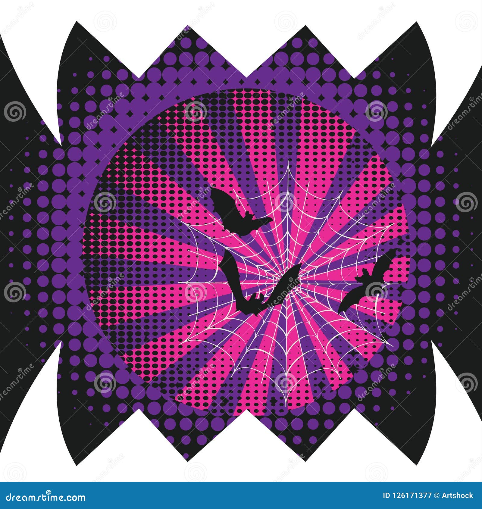 Halloween bat poster stock vector. Illustration of symbol - 126171377