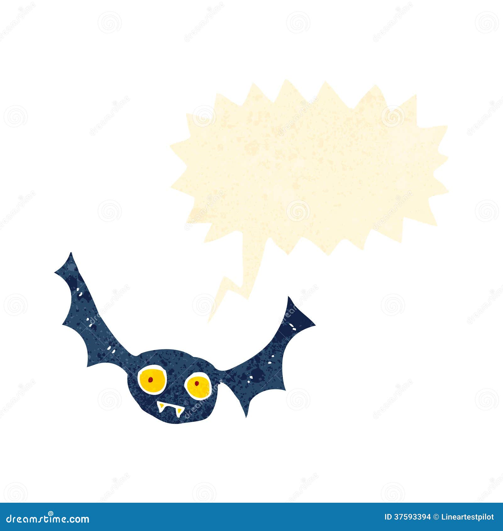 Halloween Bat Retro Cartoon Stock Vector - Illustration of traditional ...