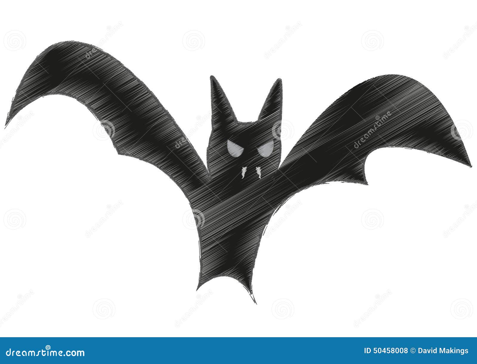 Halloween Bat Sketch stock illustration. Illustration of background ...