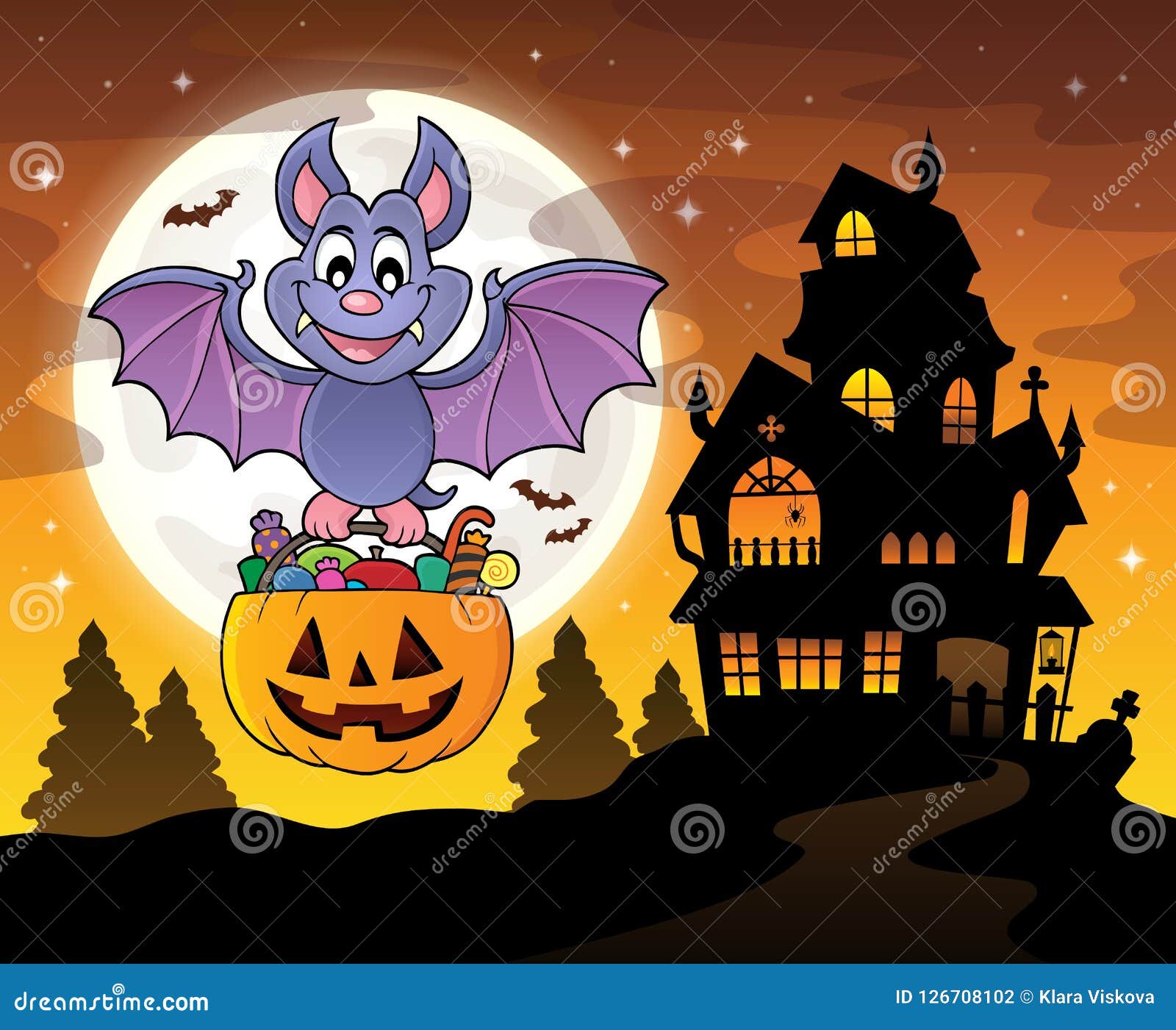 Halloween Bat Theme Image 4 Stock Vector - Illustration of silhouette ...