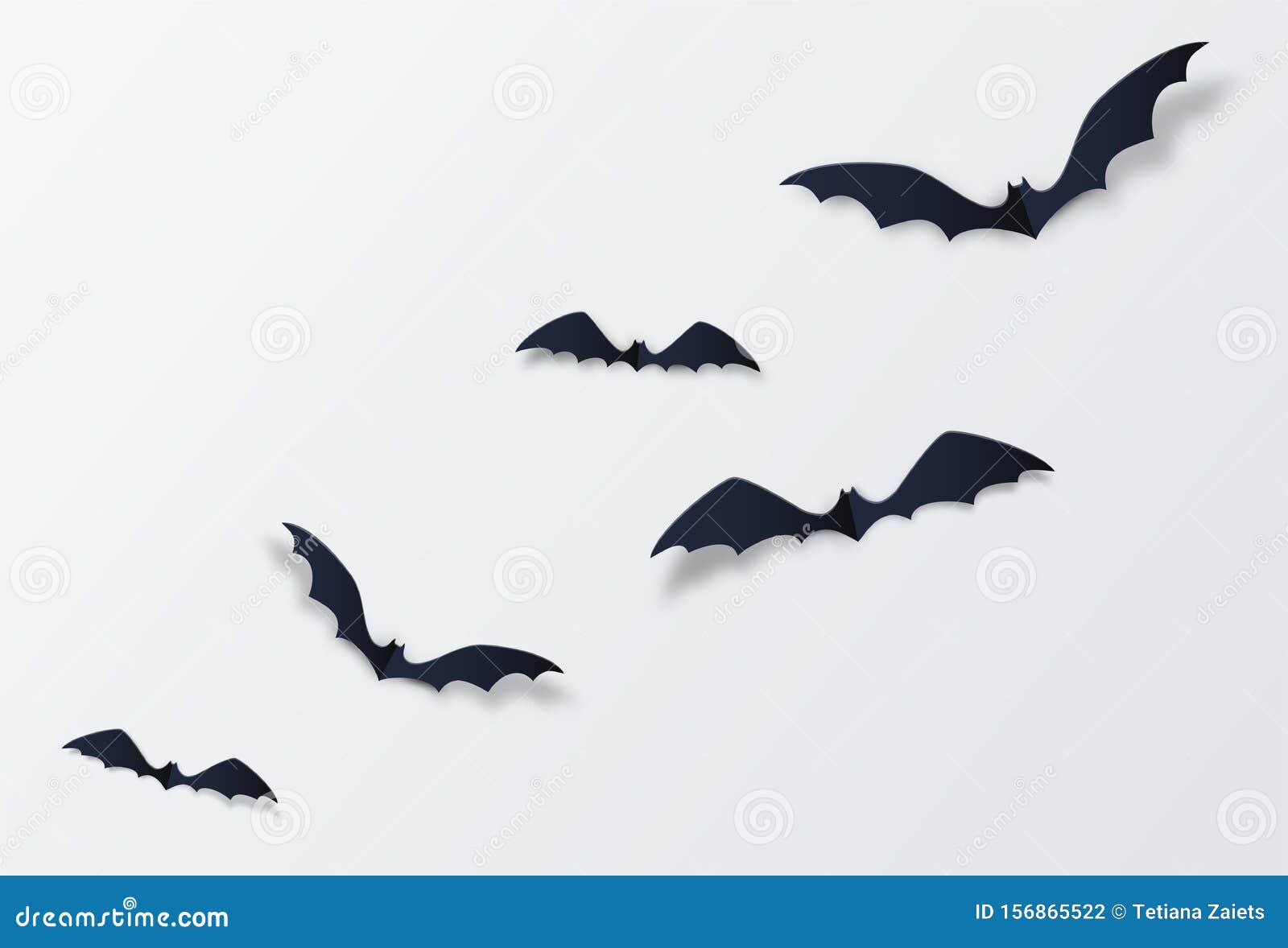 Halloween Bat Vector Decor Background. Paper Cut Style Stock Vector ...