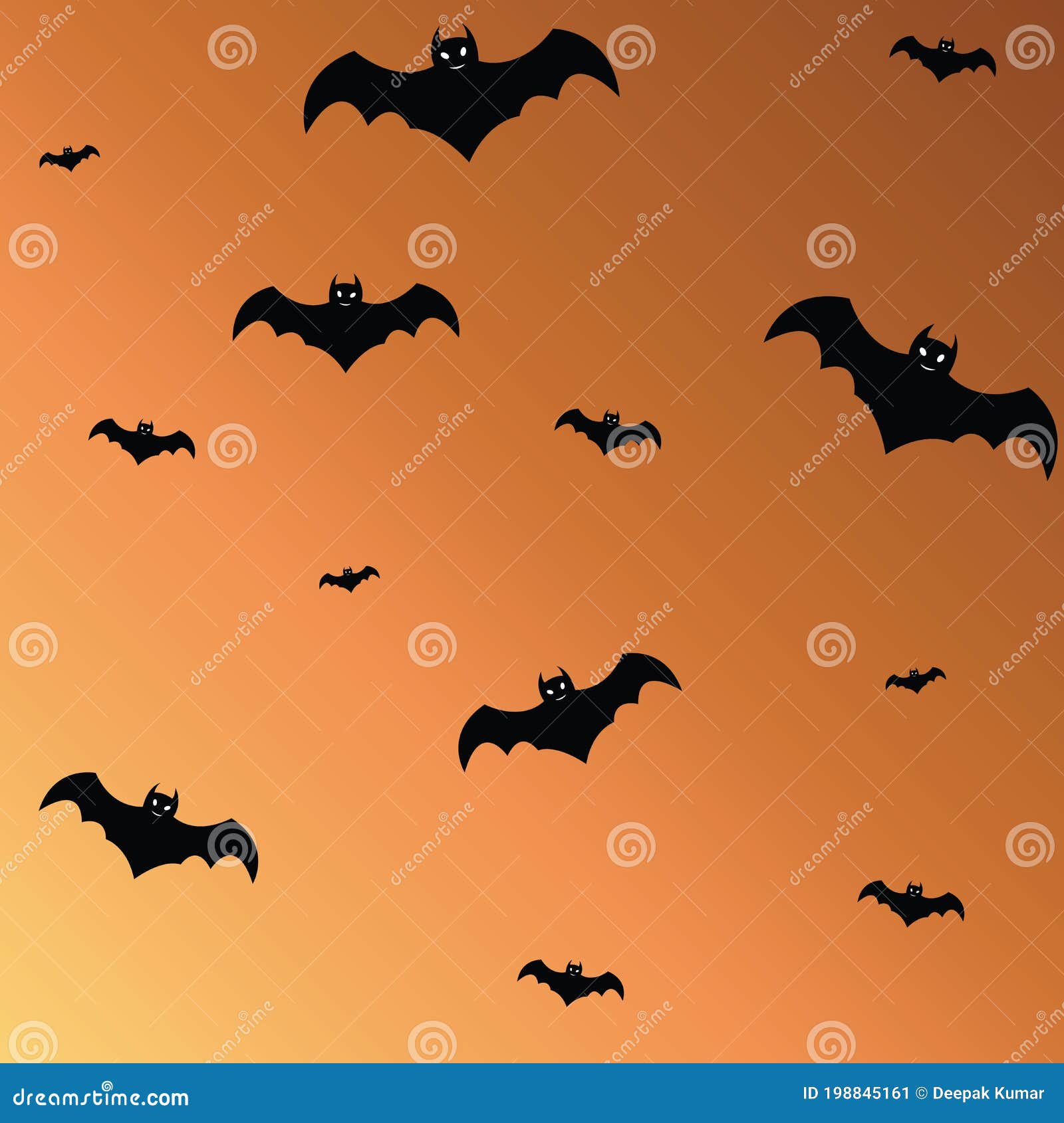 Halloween Bats Group Pattern Art Stock Vector - Illustration of ...