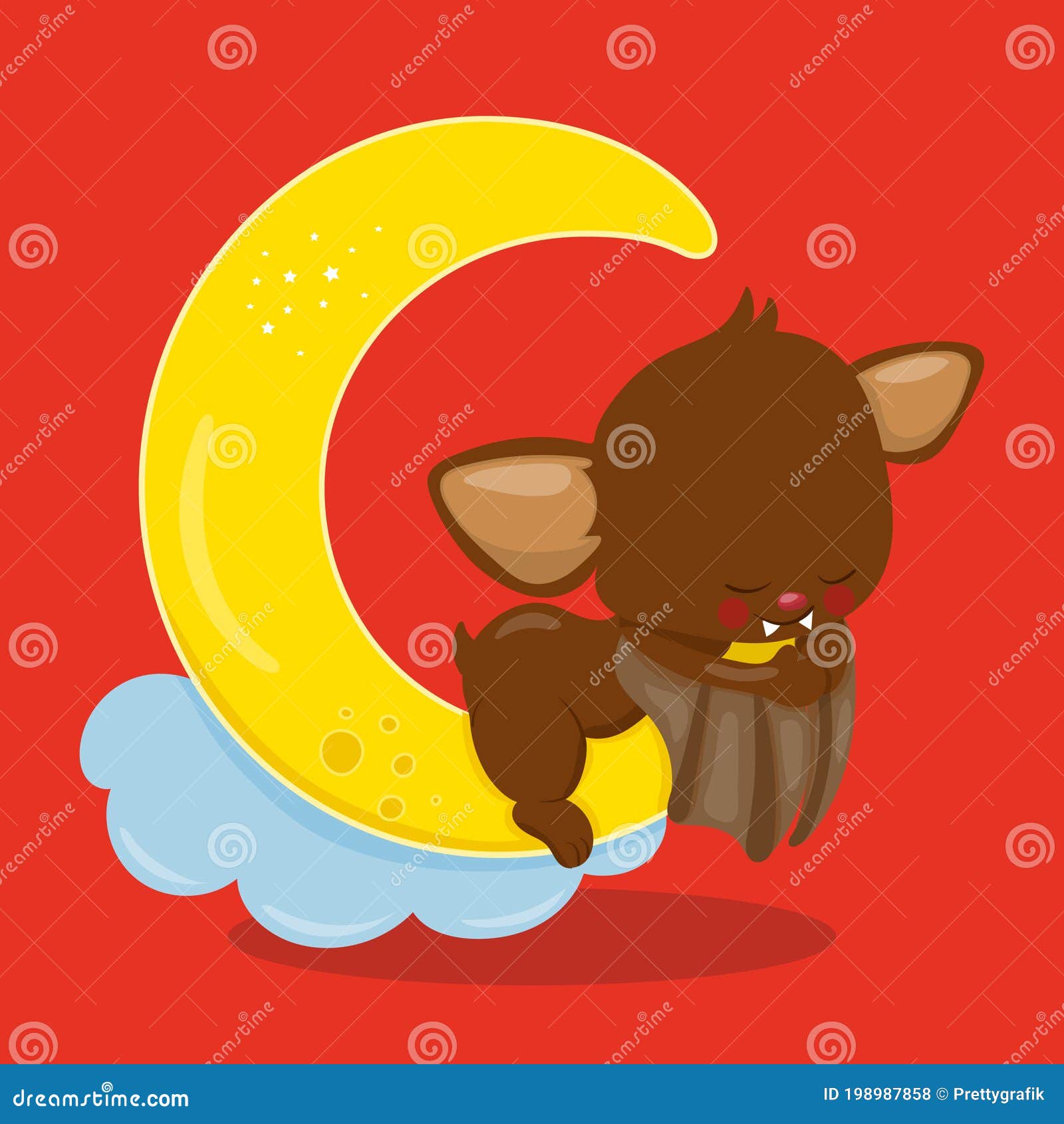 Halloween Bats on Moon 01 stock vector. Illustration of bats - 198987858