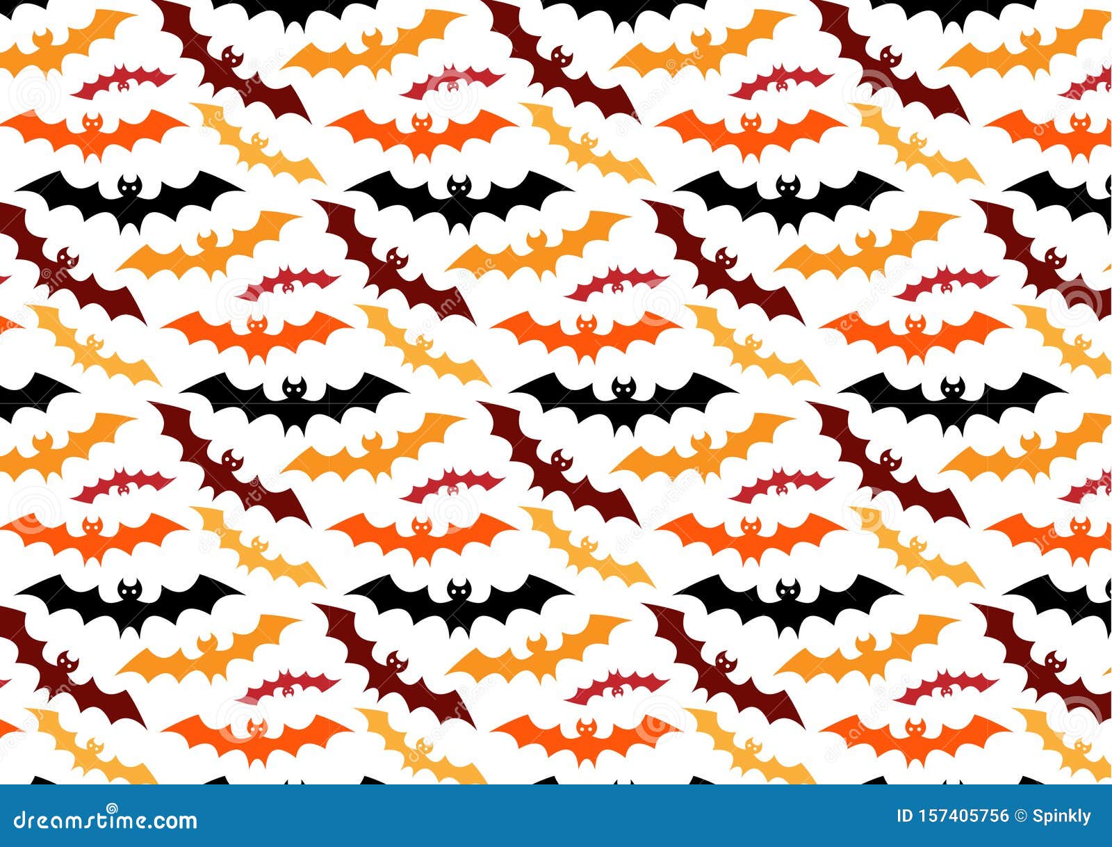 Halloween Bats Pattern in Different Colored Shades Stock Photo - Image ...