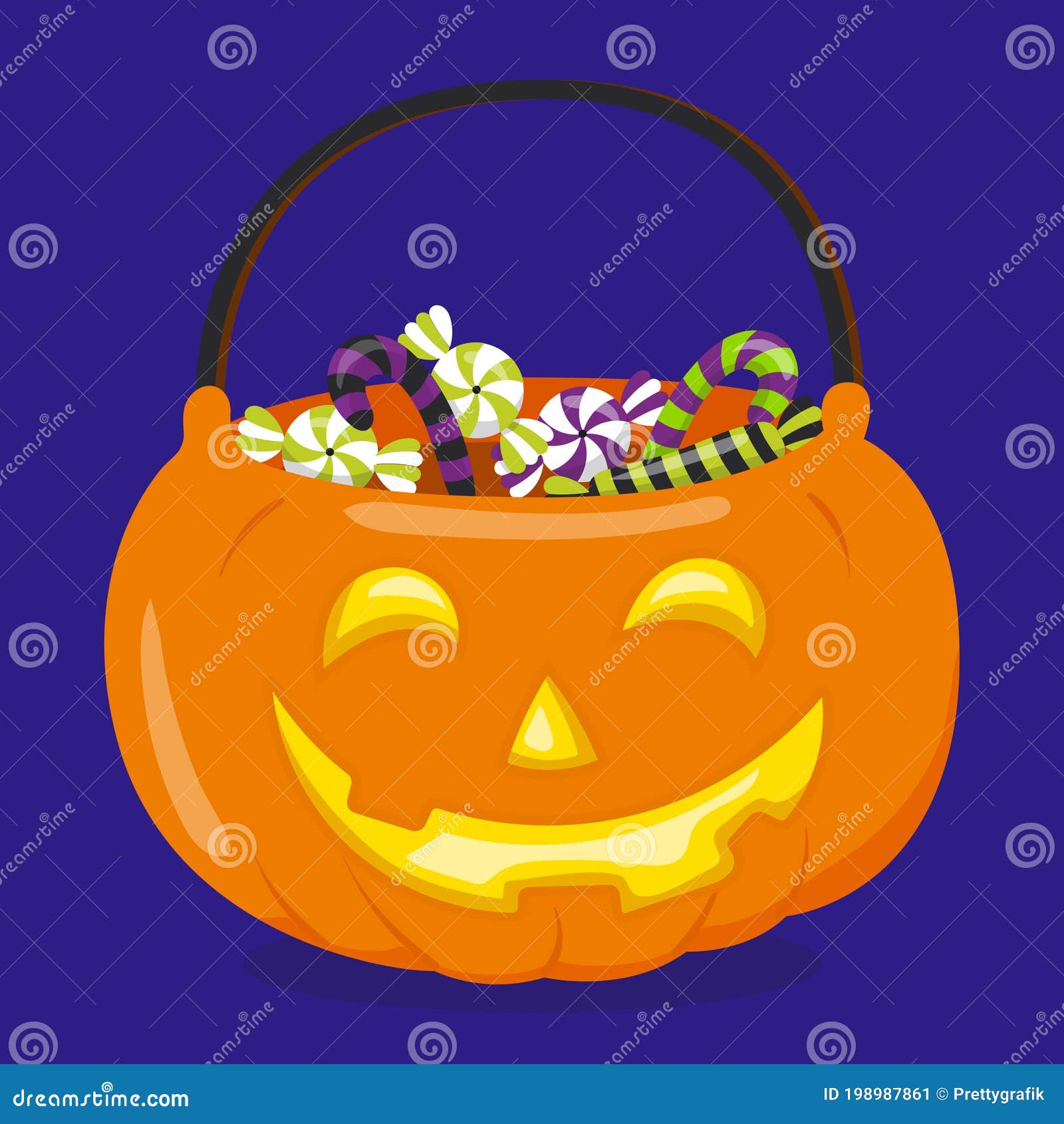 Halloween Bats Pumpkin Candy 06 Stock Vector - Illustration of pumpkin ...