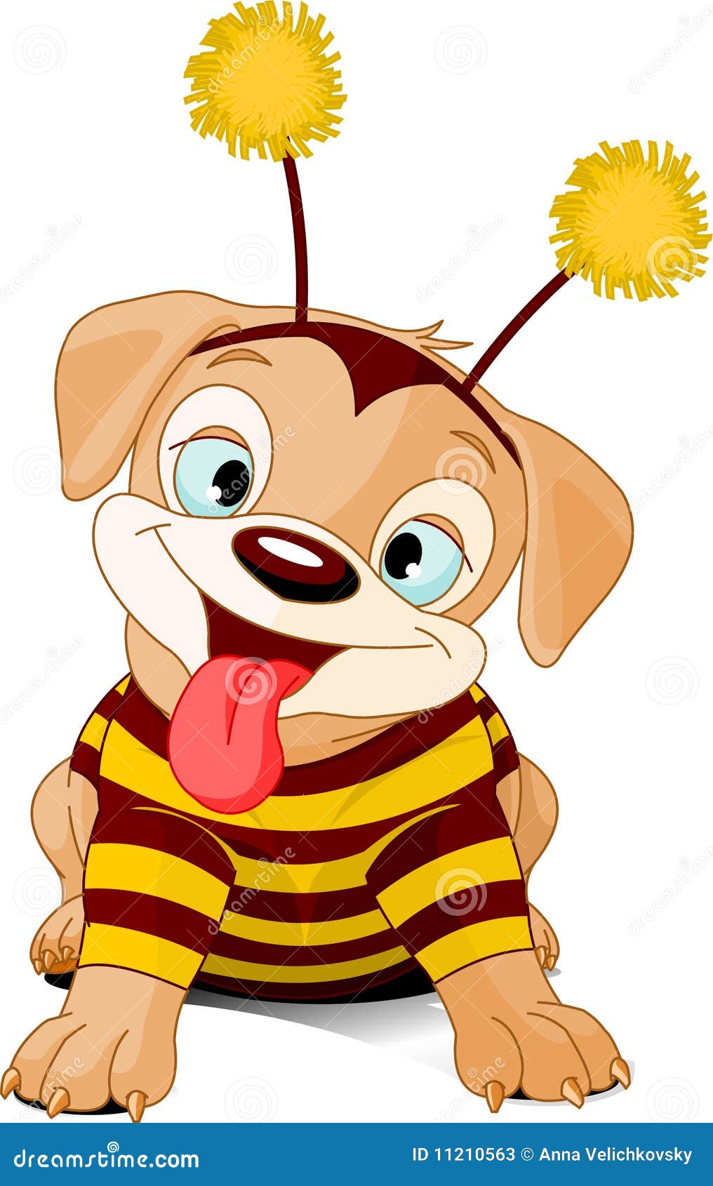 Halloween bee-dog stock vector. Illustration of halloween - 11210563