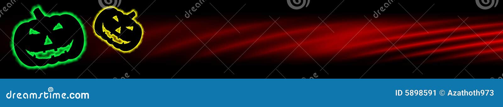 Halloween Black Banner or Header Stock Illustration - Illustration of ...
