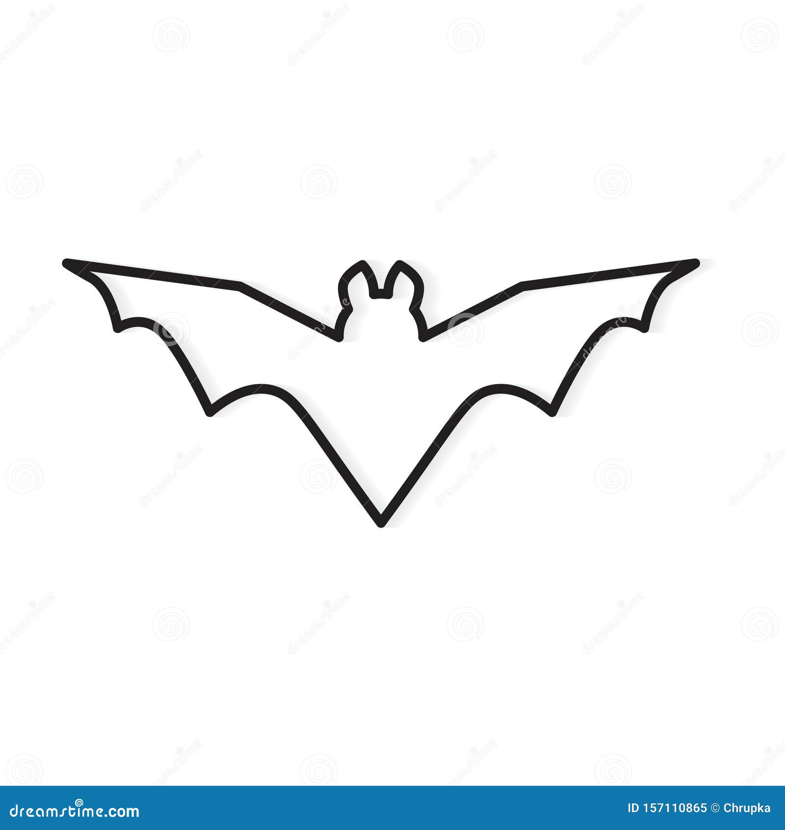Halloween black bat icon stock vector. Illustration of symbol - 157110865