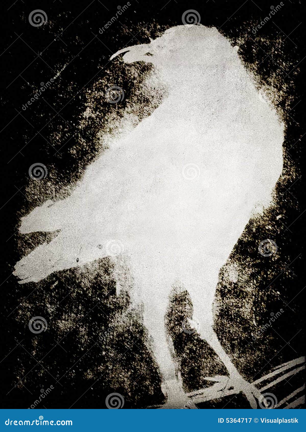 Halloween Black Bird stock illustration. Illustration of branch - 5364717