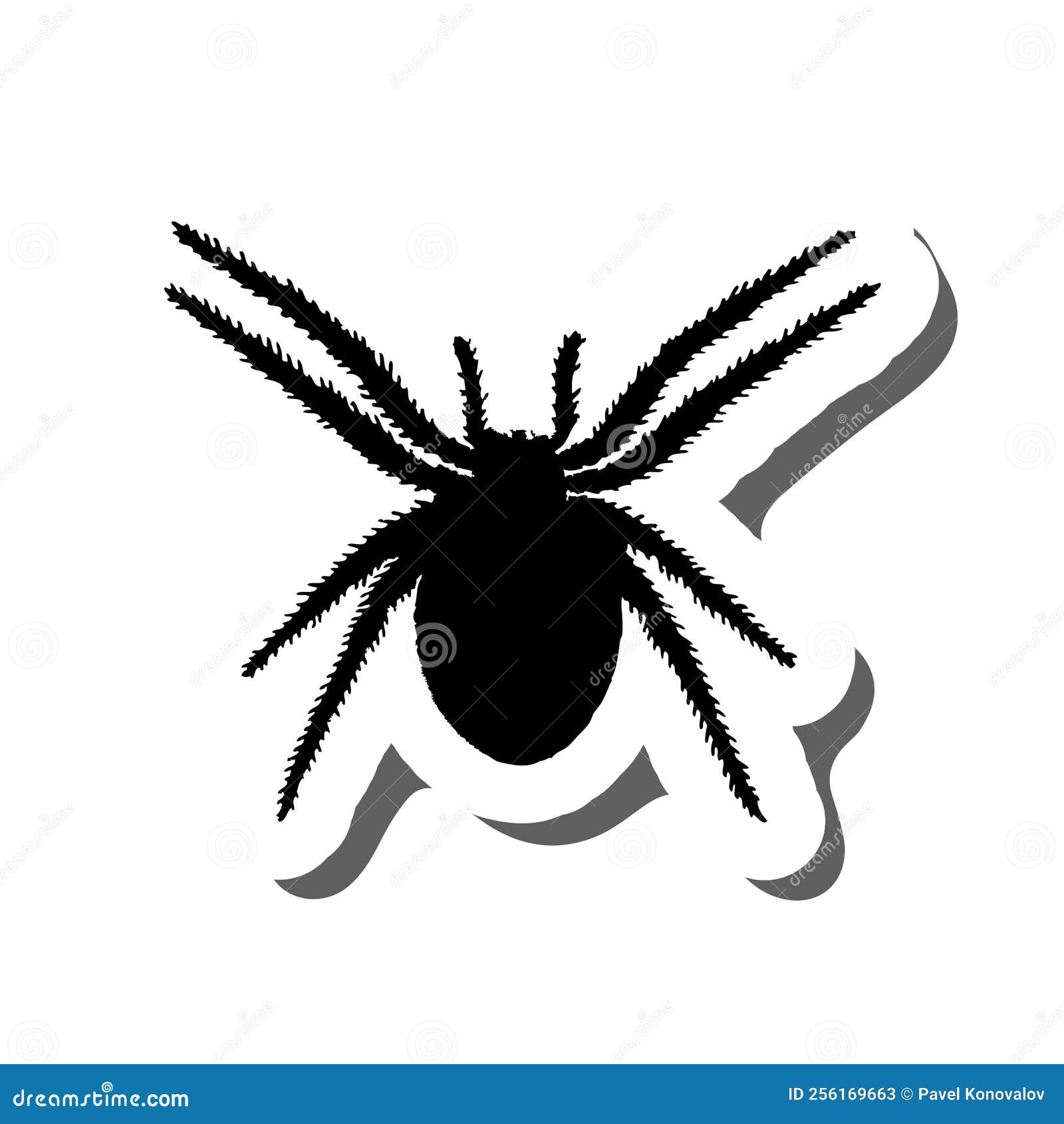 Halloween Spider Sticker stock vector. Illustration of painting - 256169663