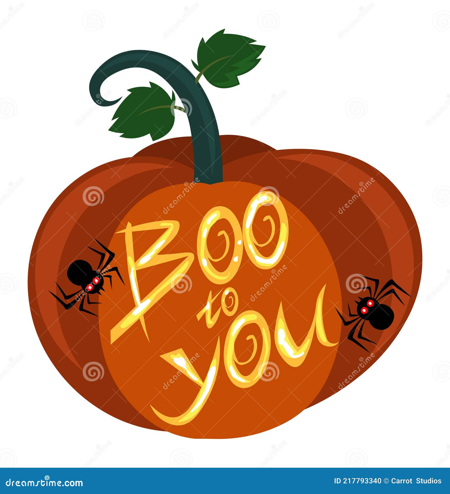 Halloween Boo Pumpkin Isolated Stock Vector - Illustration of dark ...