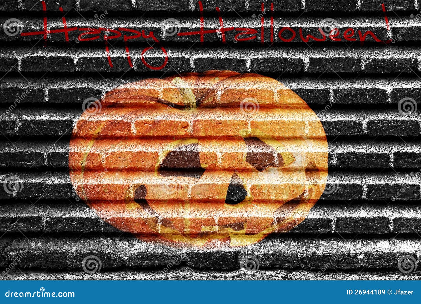 Halloween brick wall stock illustration. Illustration of architecture ...