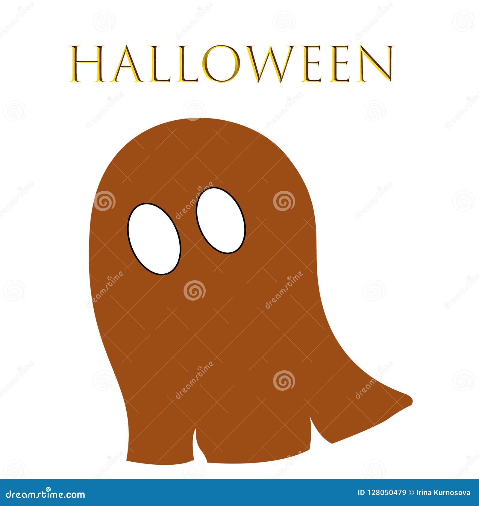 Halloween and brown ghost stock illustration. Illustration of brown ...