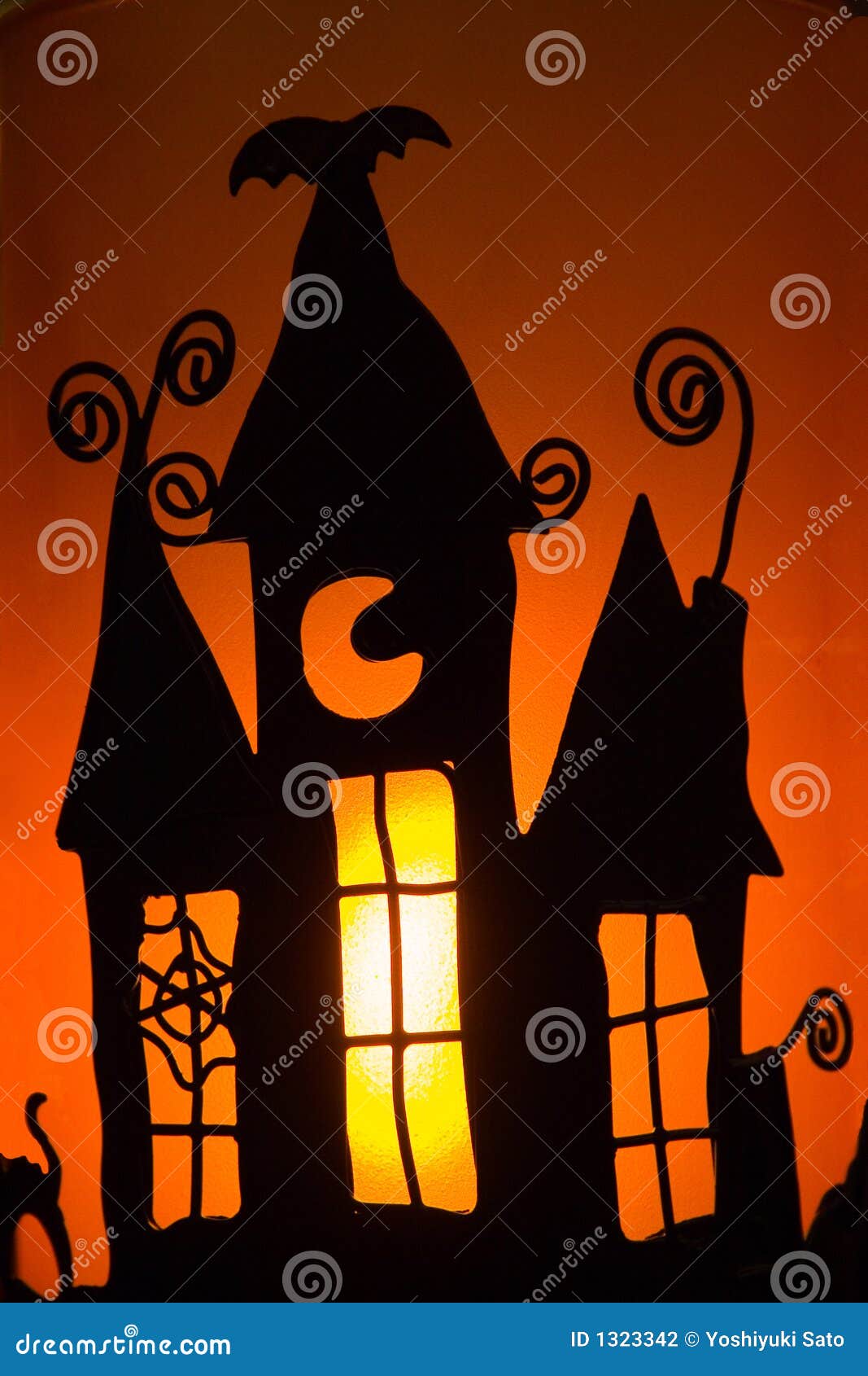 Halloween candle shadow stock photo. Image of candle, halloween - 1323342