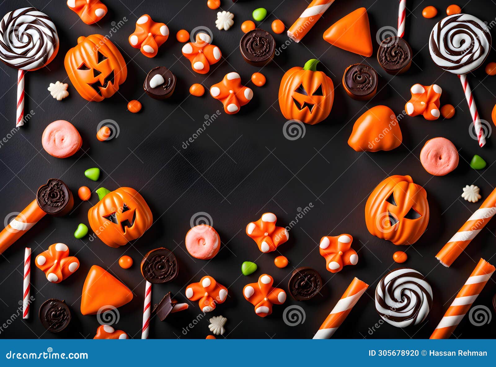 Halloween Candy Corner Border Banner Stock Illustration - Illustration ...