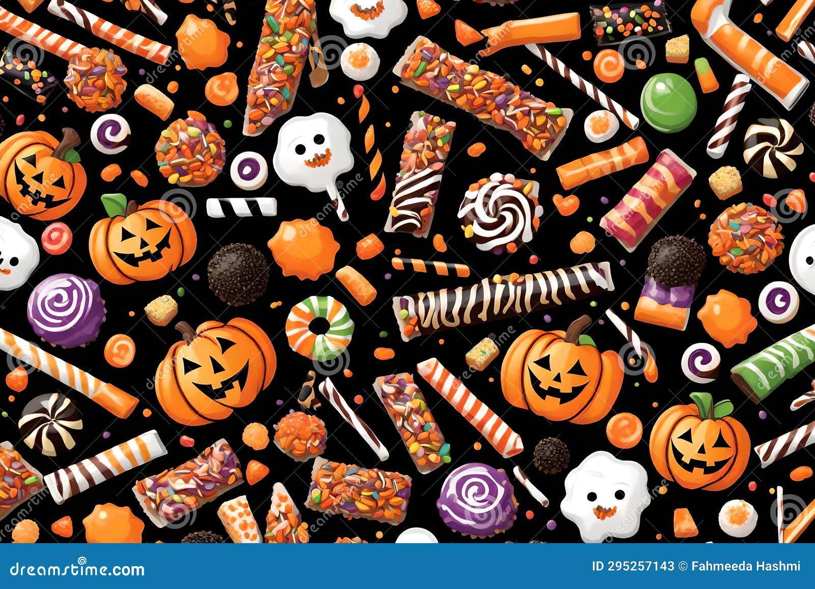 Halloween Candy Corner Border Banner Stock Illustration - Illustration ...
