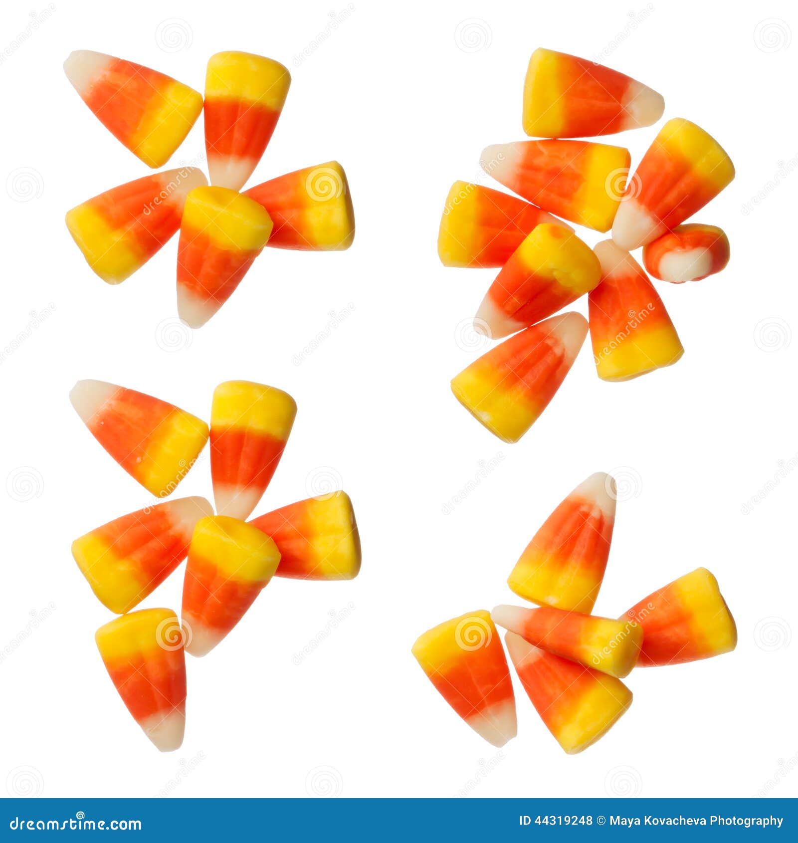 Halloween Candy Corns Isolated on White Stock Photo - Image of view ...