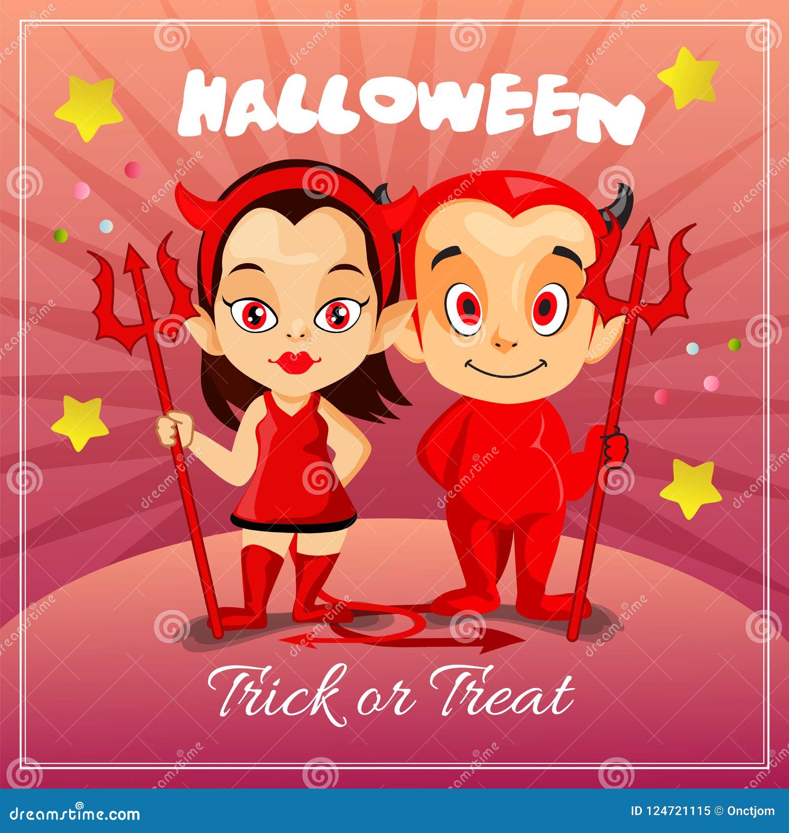 Devil Couple With Skeletons Royalty-Free Stock Photography ...