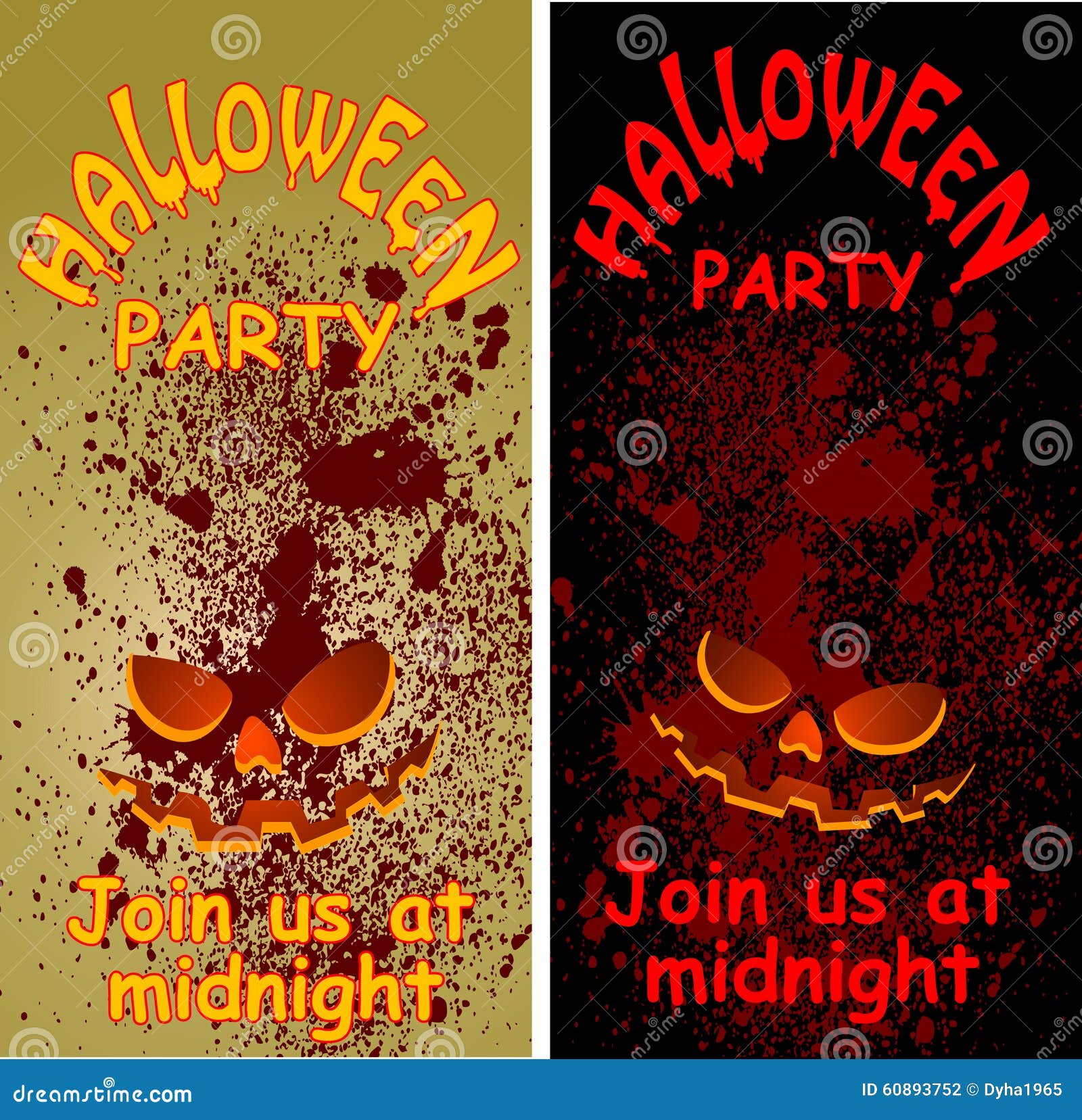 Halloween card red stock vector. Illustration of ghost - 60893752