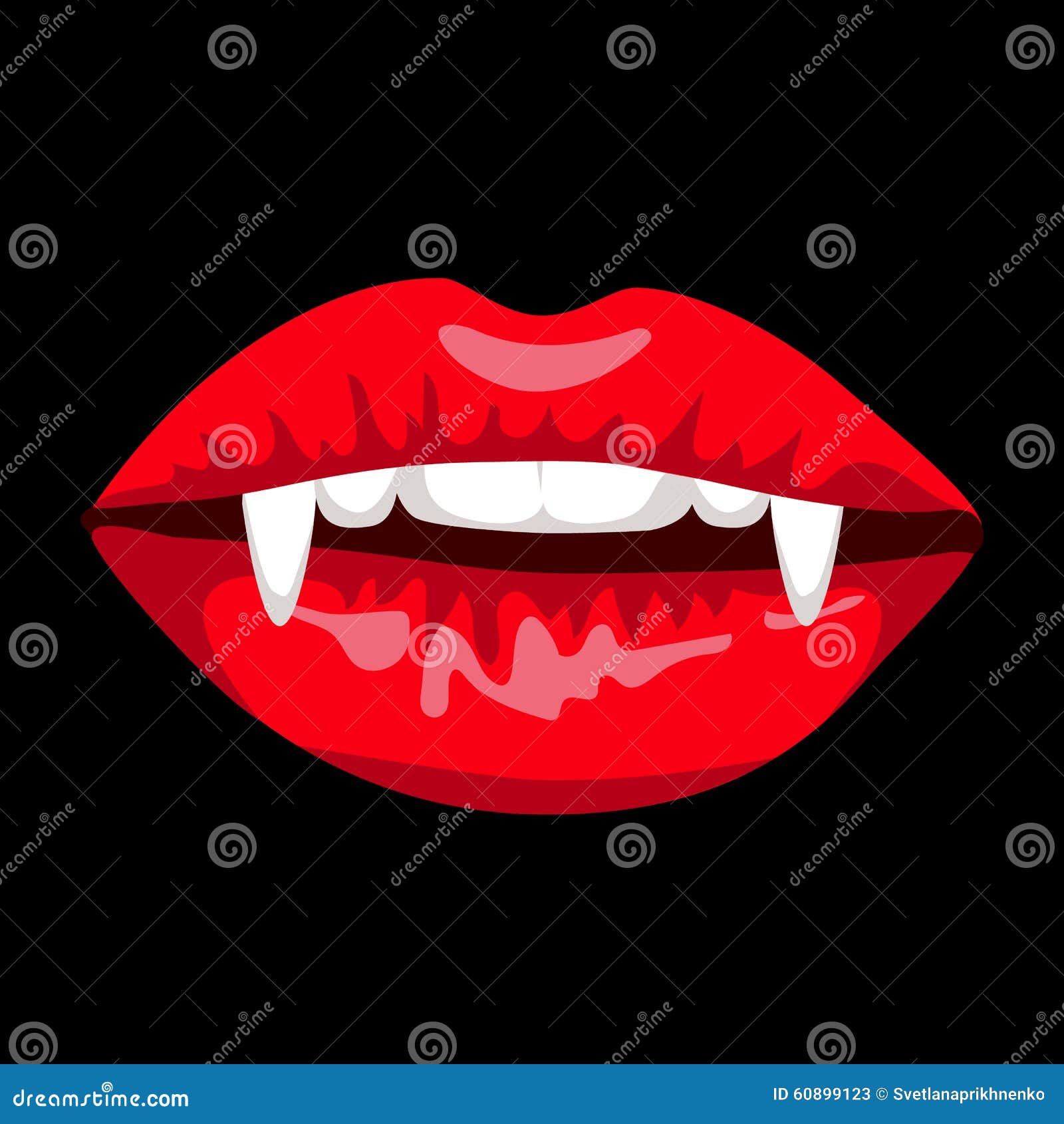 Vampire Lips Seamless Pattern. Pop Art Vector Illustration For ...